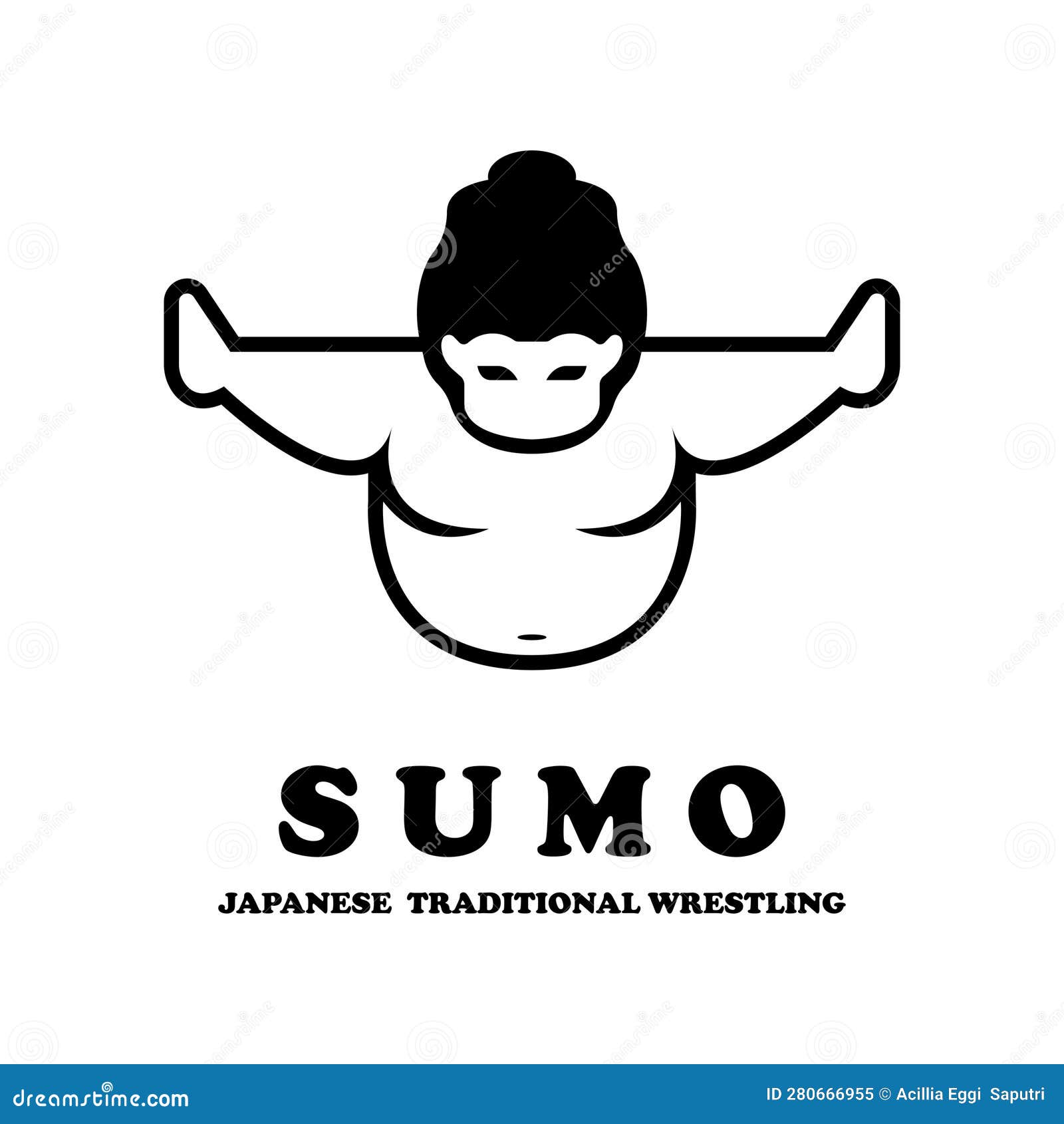 Sumo Logo Vector stock illustration. Illustration of figure - 280666955
