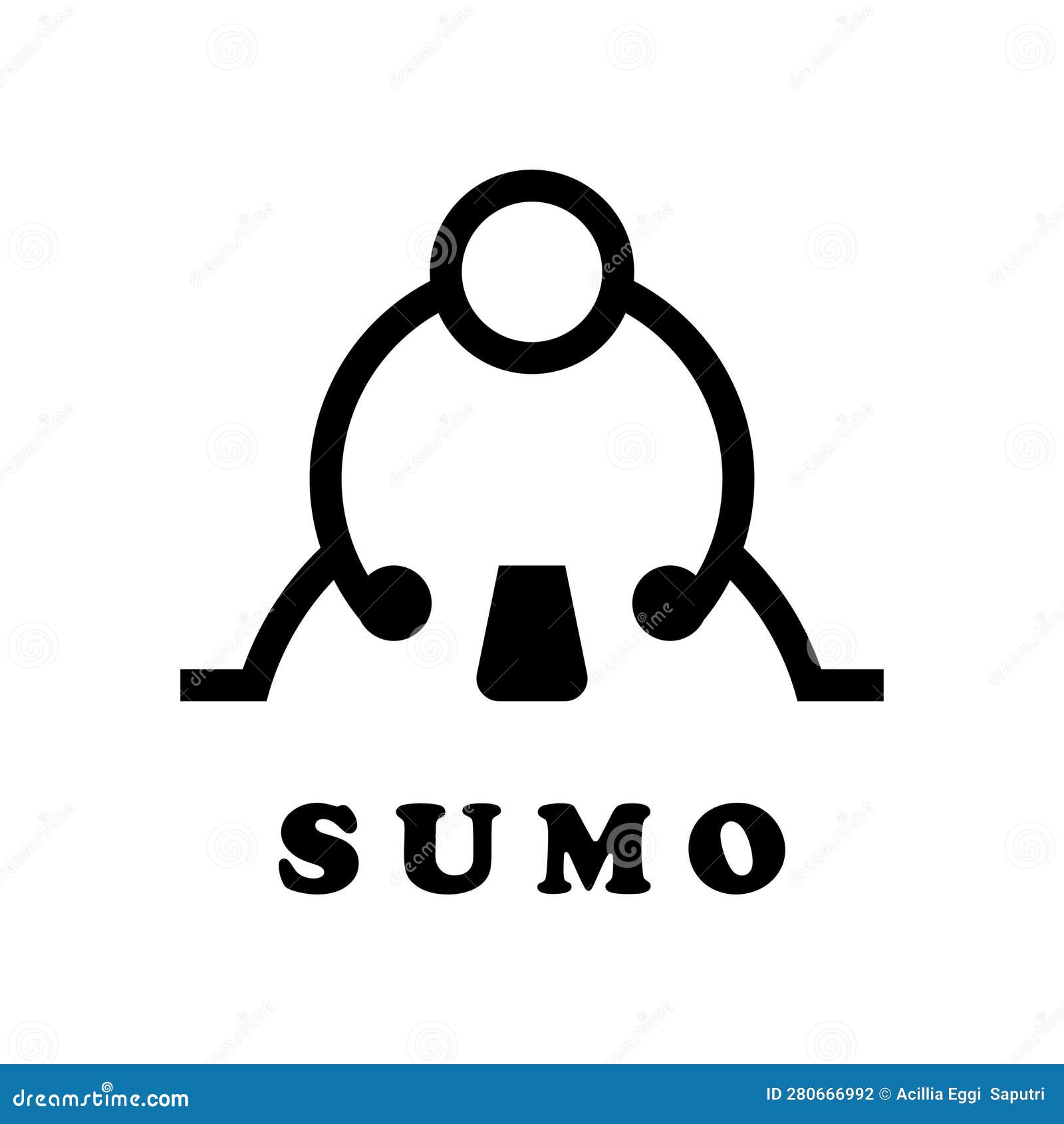 Sumo Logo Vector stock illustration. Illustration of figure - 280666992