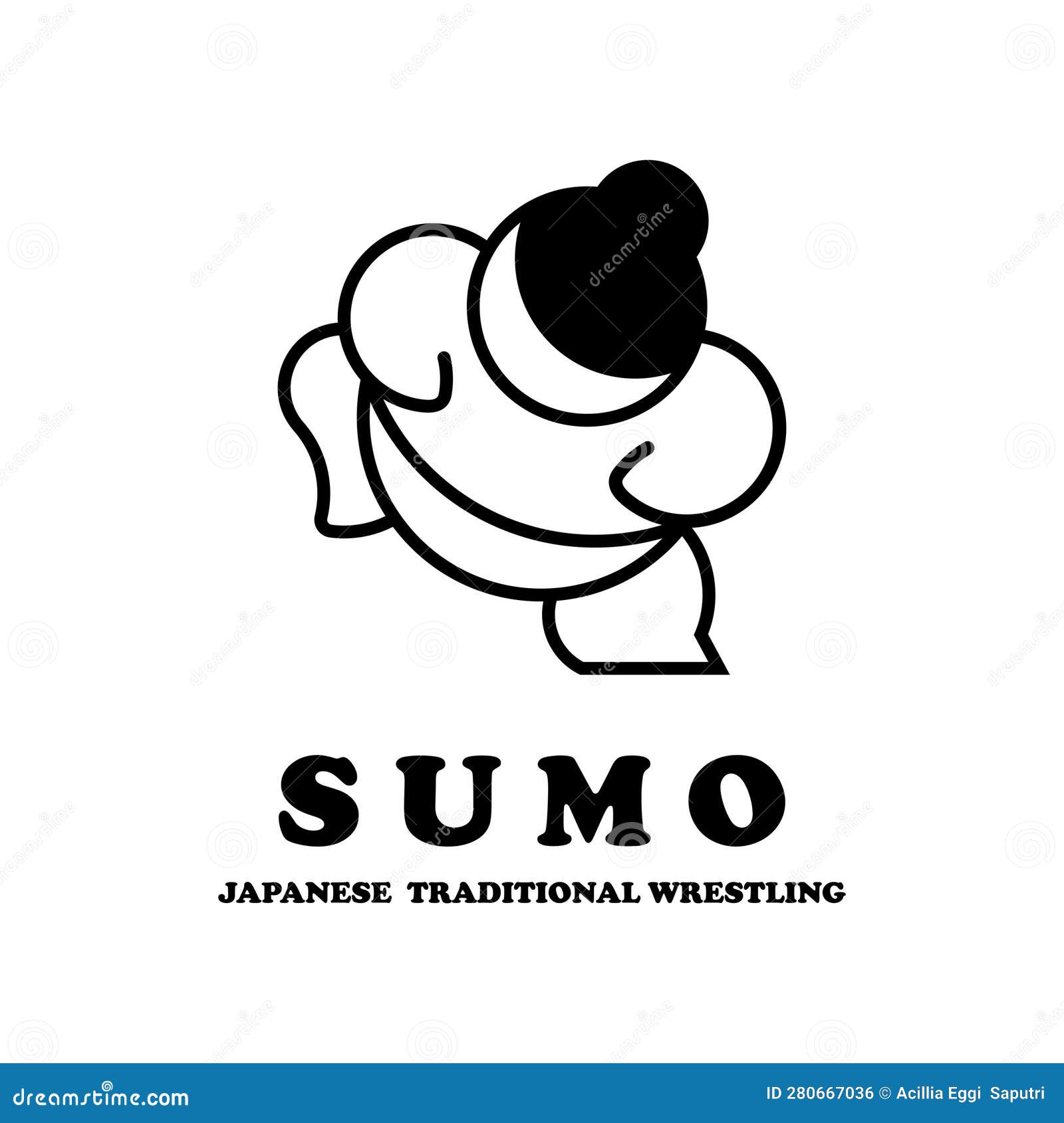 Sumo Logo Vector stock illustration. Illustration of strong - 280667036