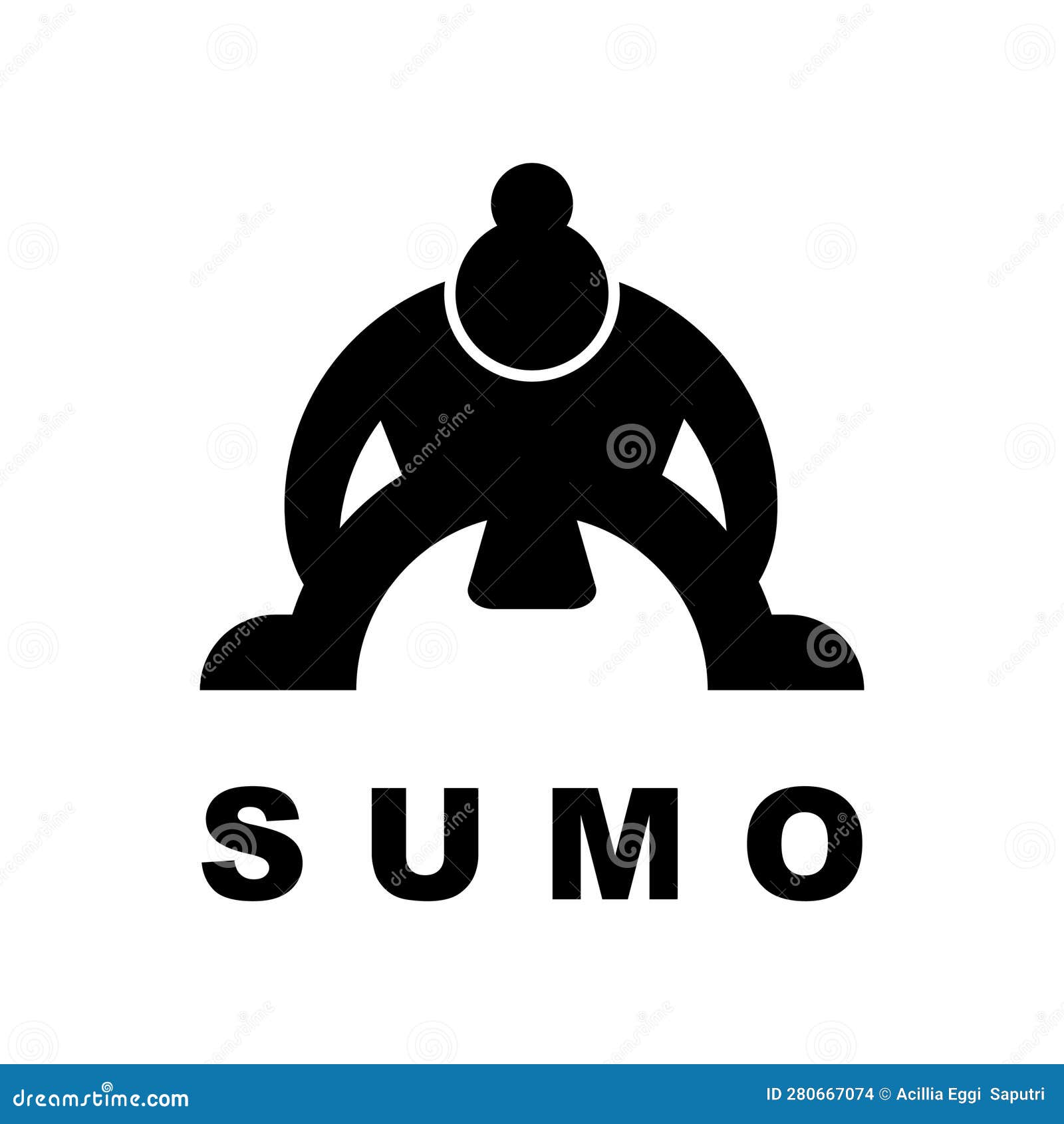 Sumo Logo Vector stock illustration. Illustration of deadlift - 280667074
