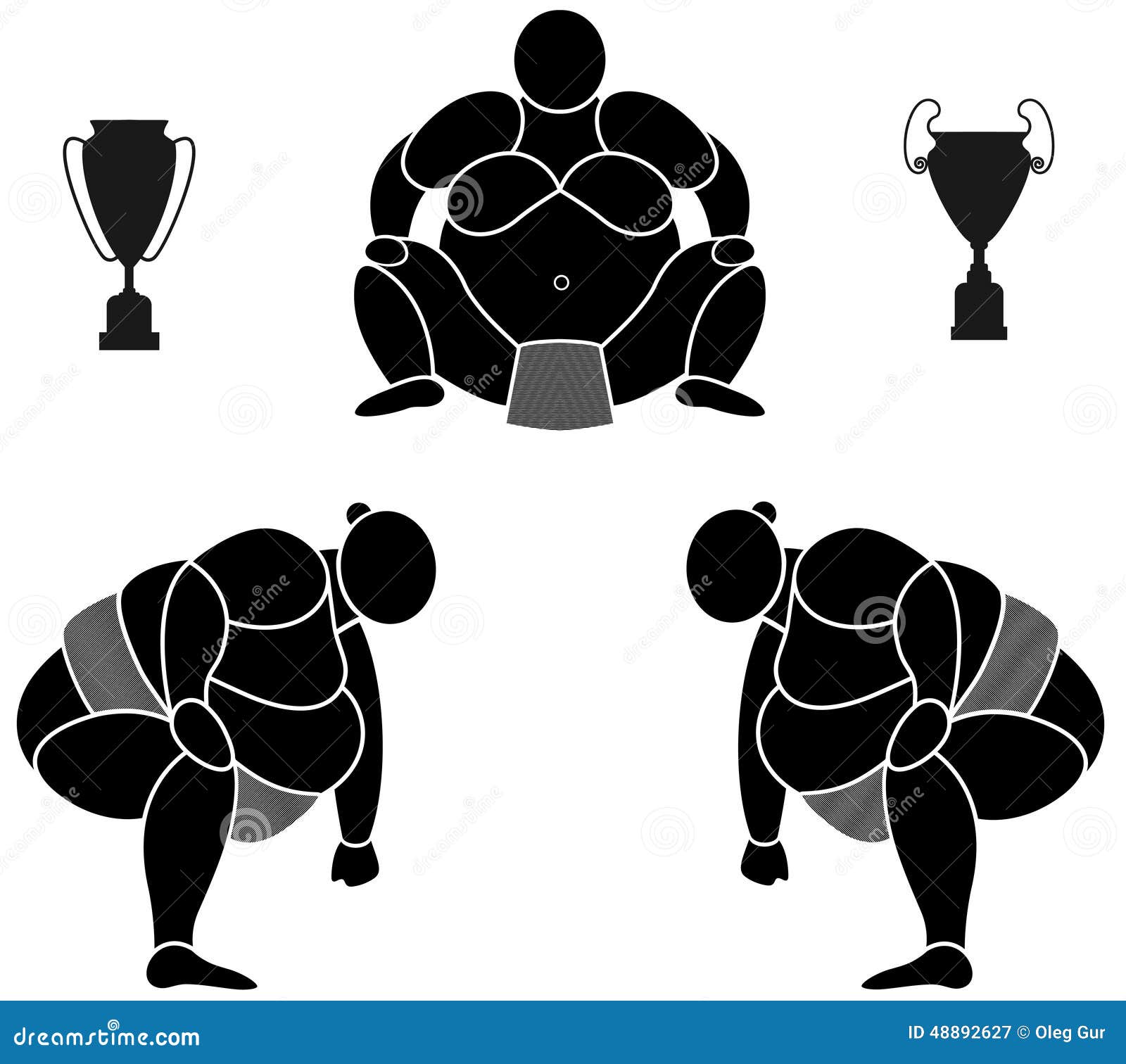 Sumo Vector Japanese Fighter Or Sumowrestler Character Of Traditional ...