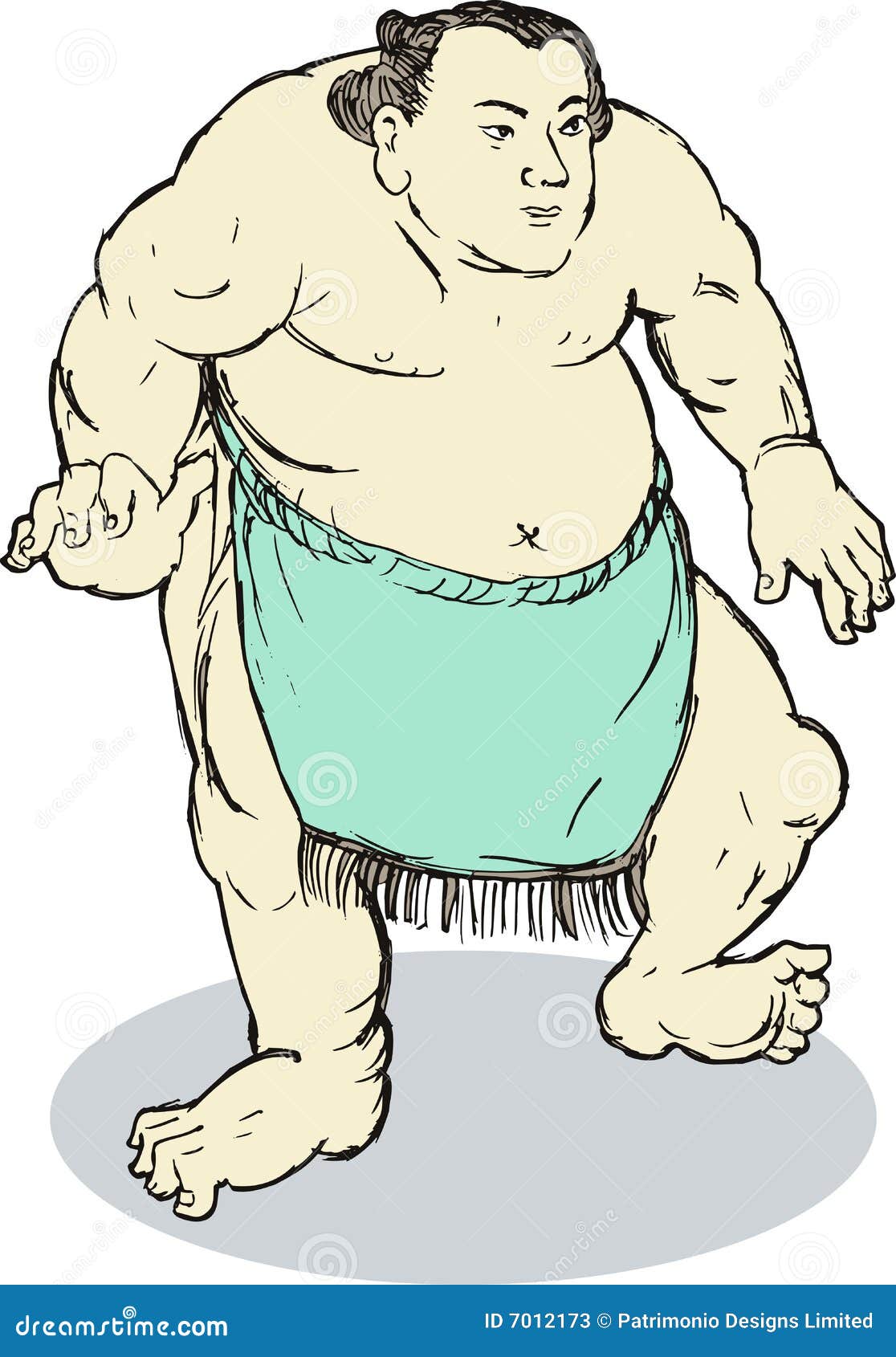 Sumo wrestler stock illustration. Illustration of drawing - 7012173