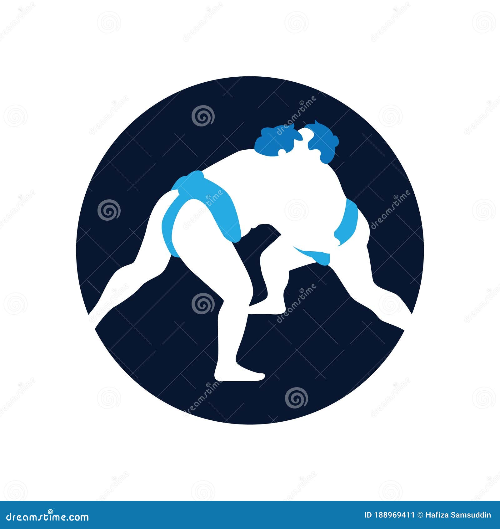 Sumo Wrestling. Vector Illustration Decorative Design Stock Vector ...