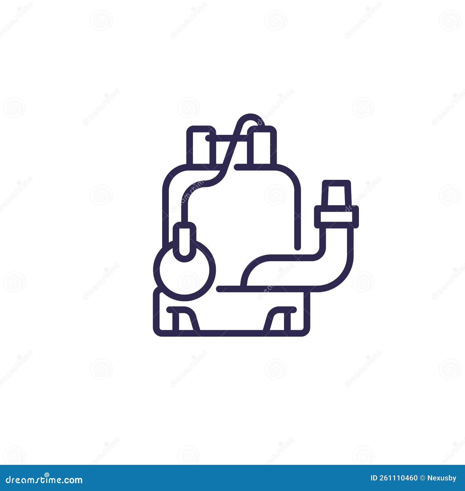 Sump Pump Icon, Line Vector Stock Vector - Illustration of drainage ...