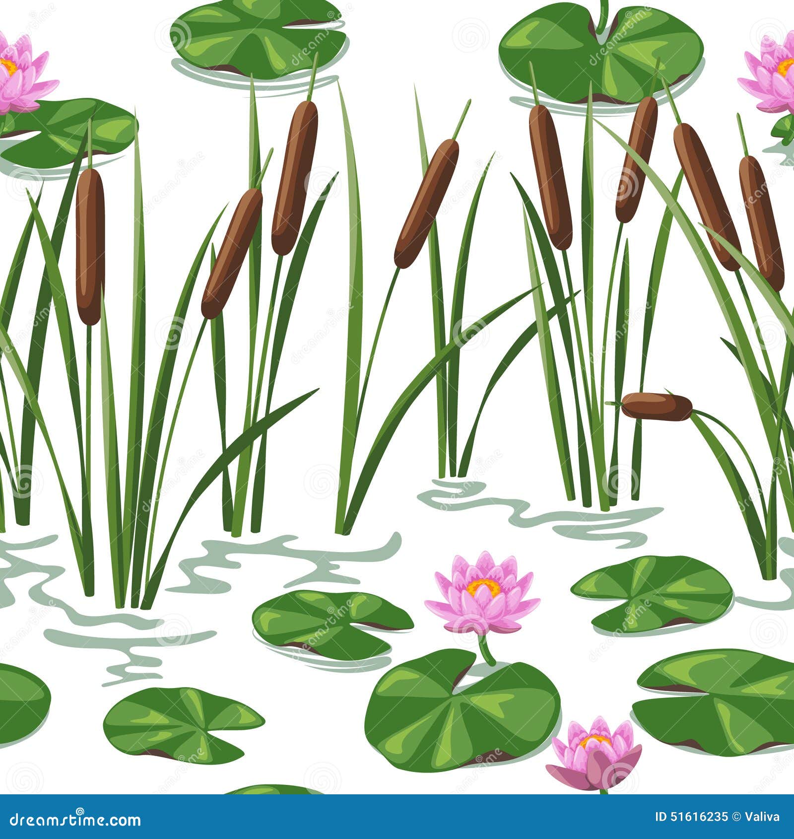 Sumpfgebiet Pflanzt Hintergrund Vektor Abbildung - Illustration von ...