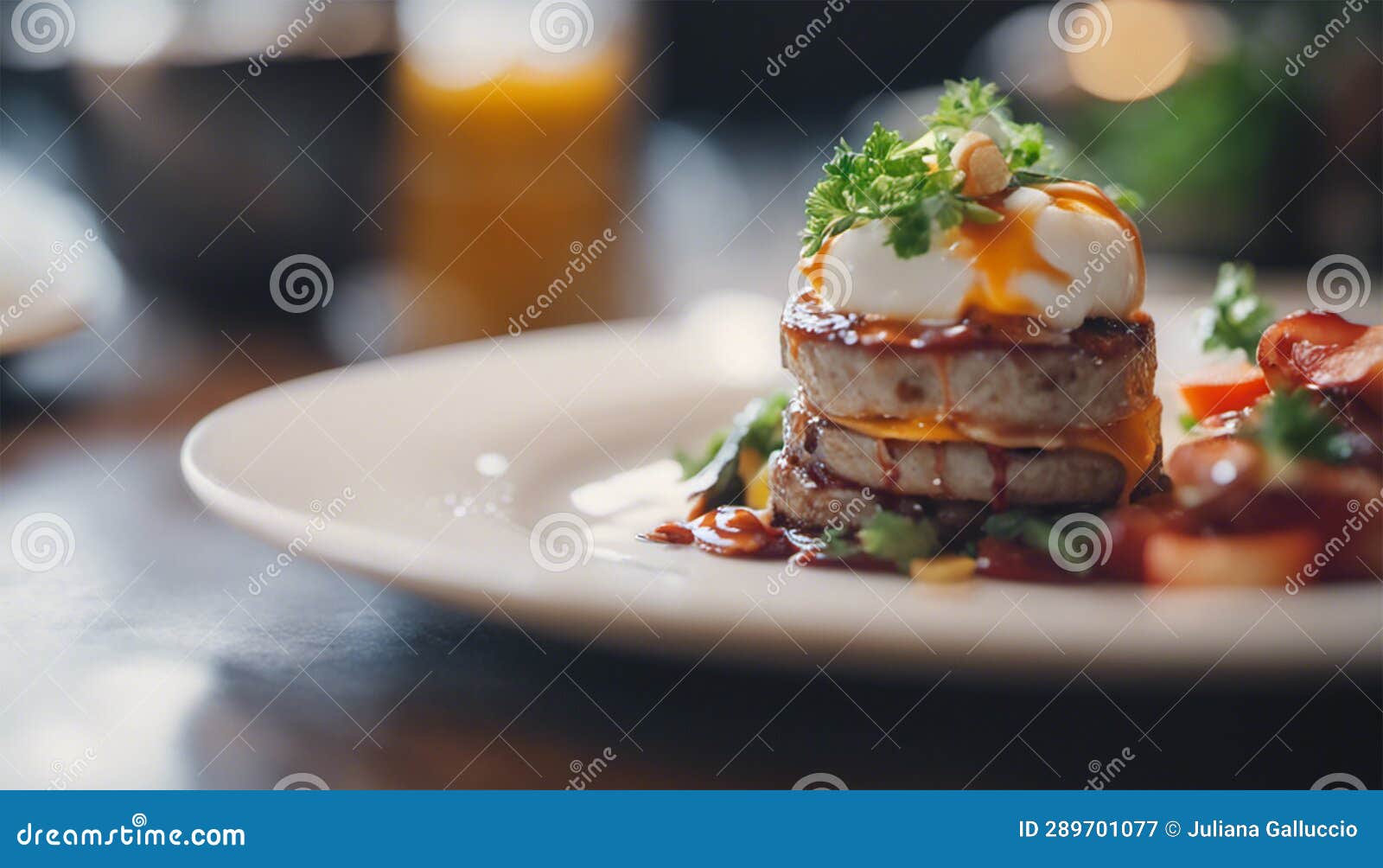 Sumptuous Appetizers and Starters at a Fine Dining Dinner Stock ...