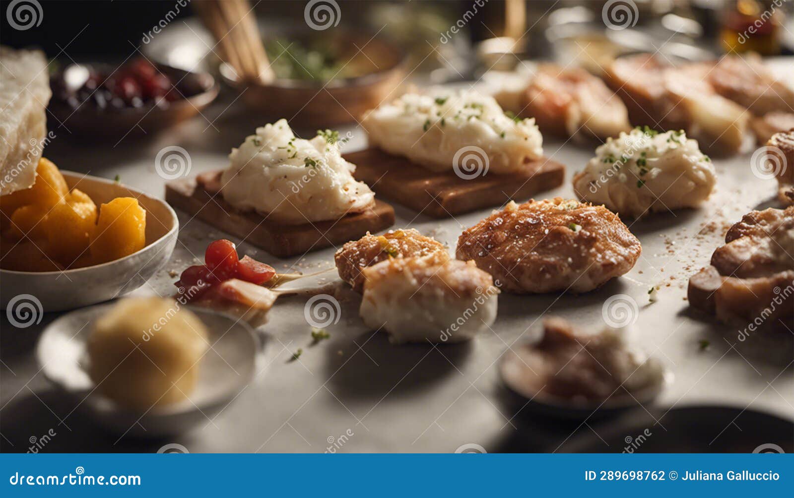 Sumptuous Appetizers and Starters at a Fine Dining Dinner Stock Photo ...