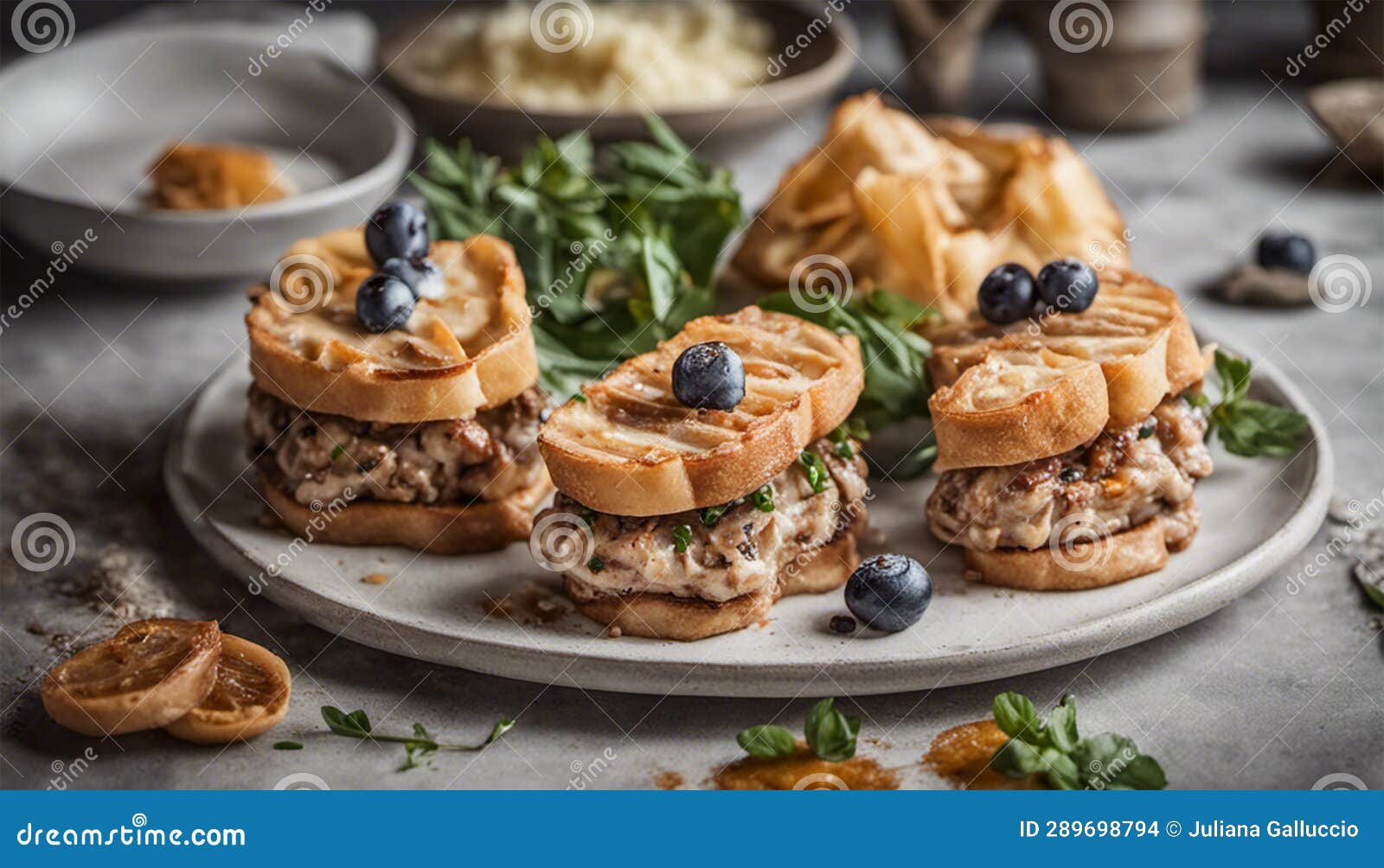 Sumptuous Appetizers and Starters at a Fine Dining Dinner Stock Photo ...