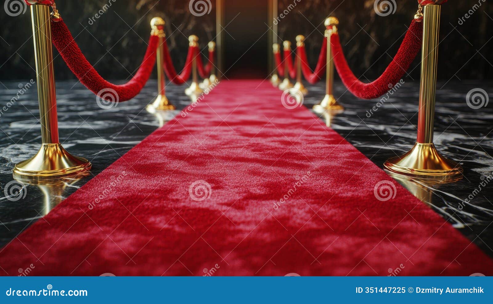 A Sumptuous Red Carpet Event Highlighted by Elegant Lighting and Velvet ...