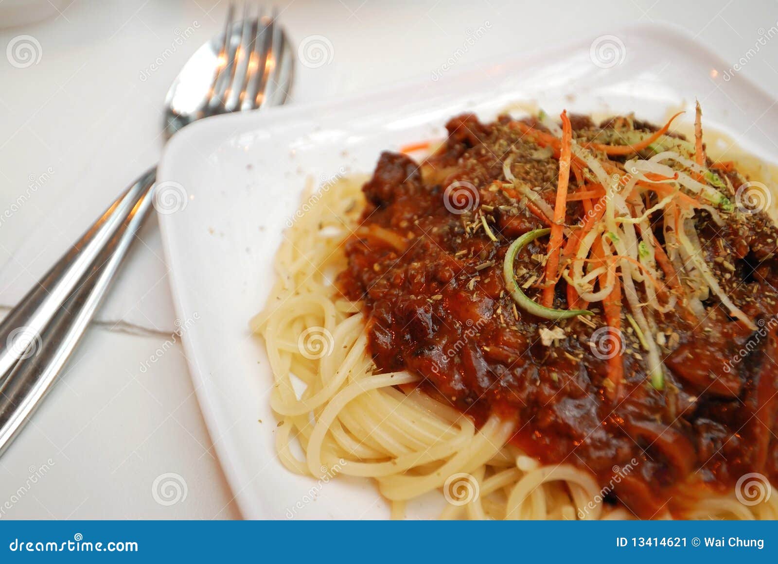 Sumptuous Vegetarian Spaghetti Stock Image - Image of menu, ingredient ...