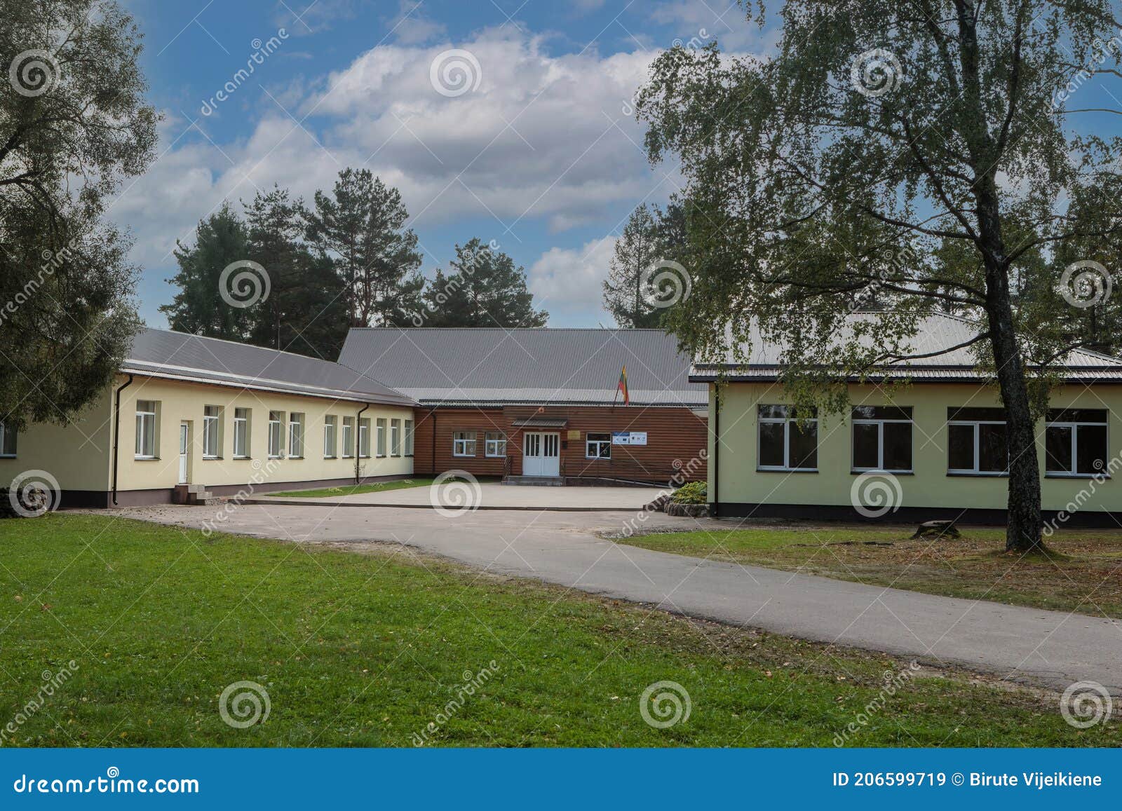 Sumskas Basic School of the Vilnius Region, Lithuania Editorial Stock ...