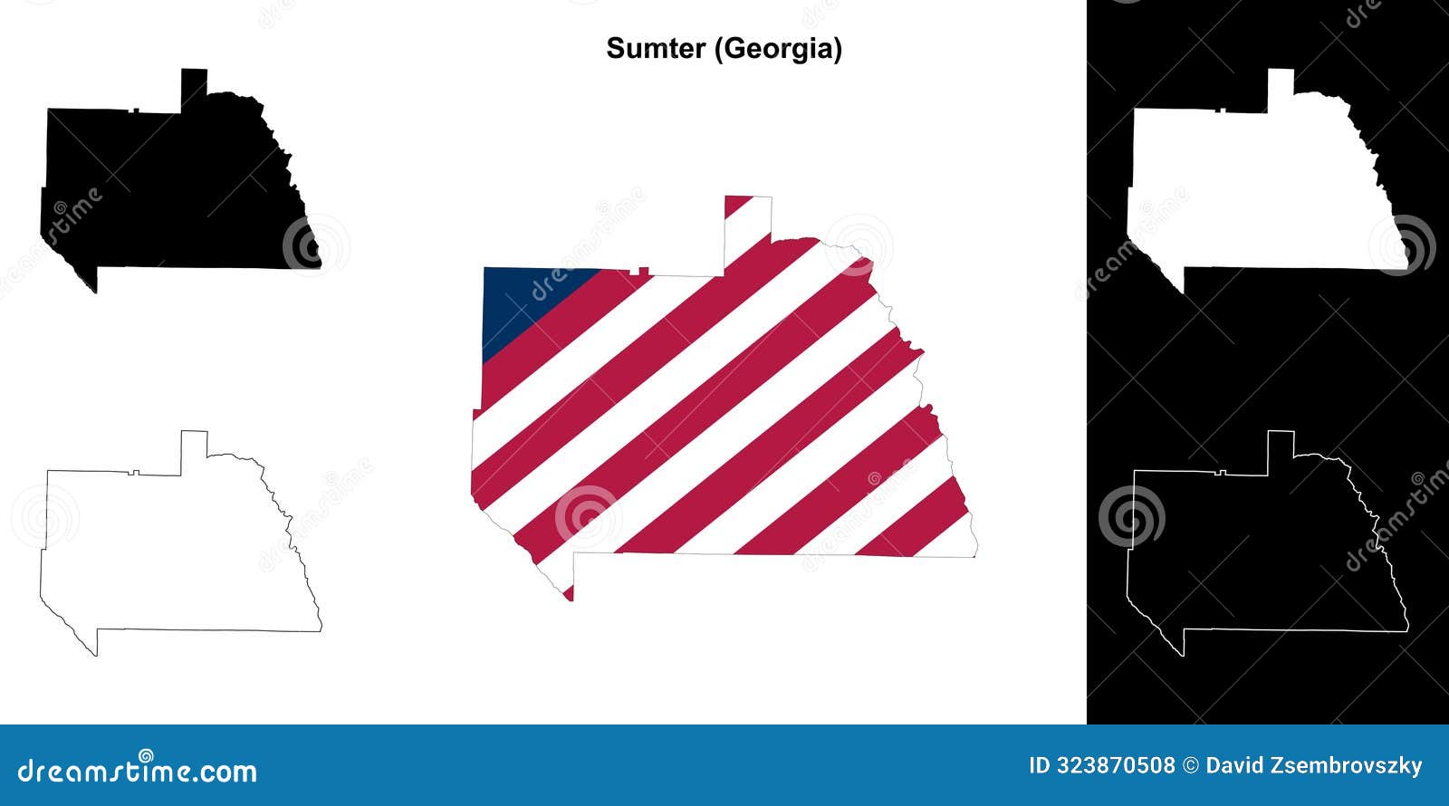 Sumter outline map stock vector. Illustration of sumter - 323870508