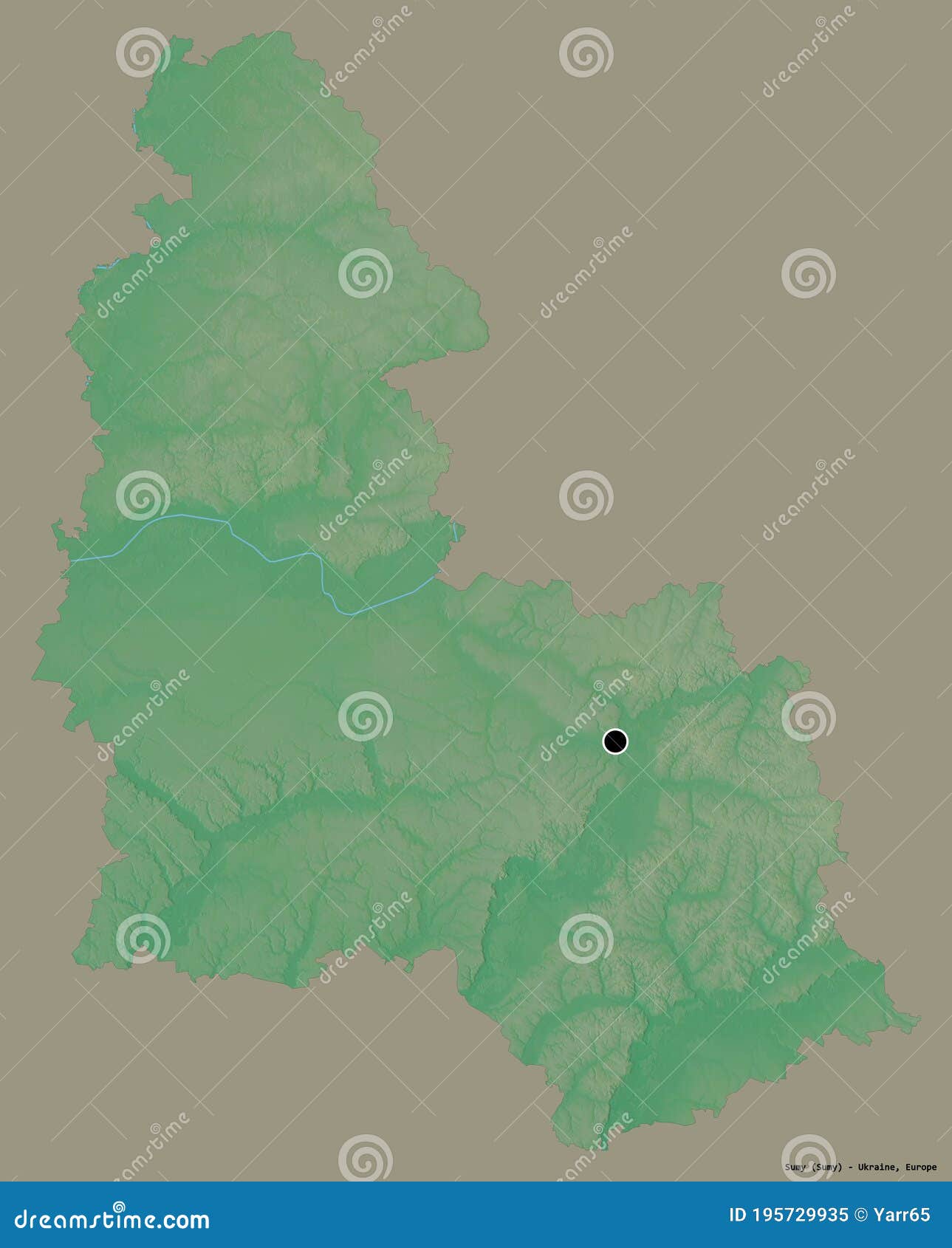 Sumy, Region of Ukraine, on Solid. Relief Stock Illustration ...