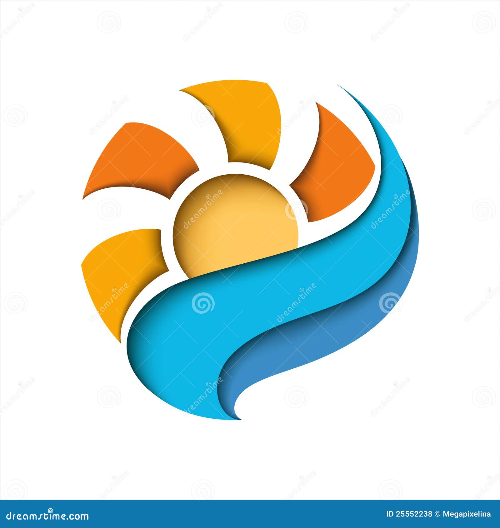 Sun stock vector. Illustration of liquid, sign, modern - 25552238