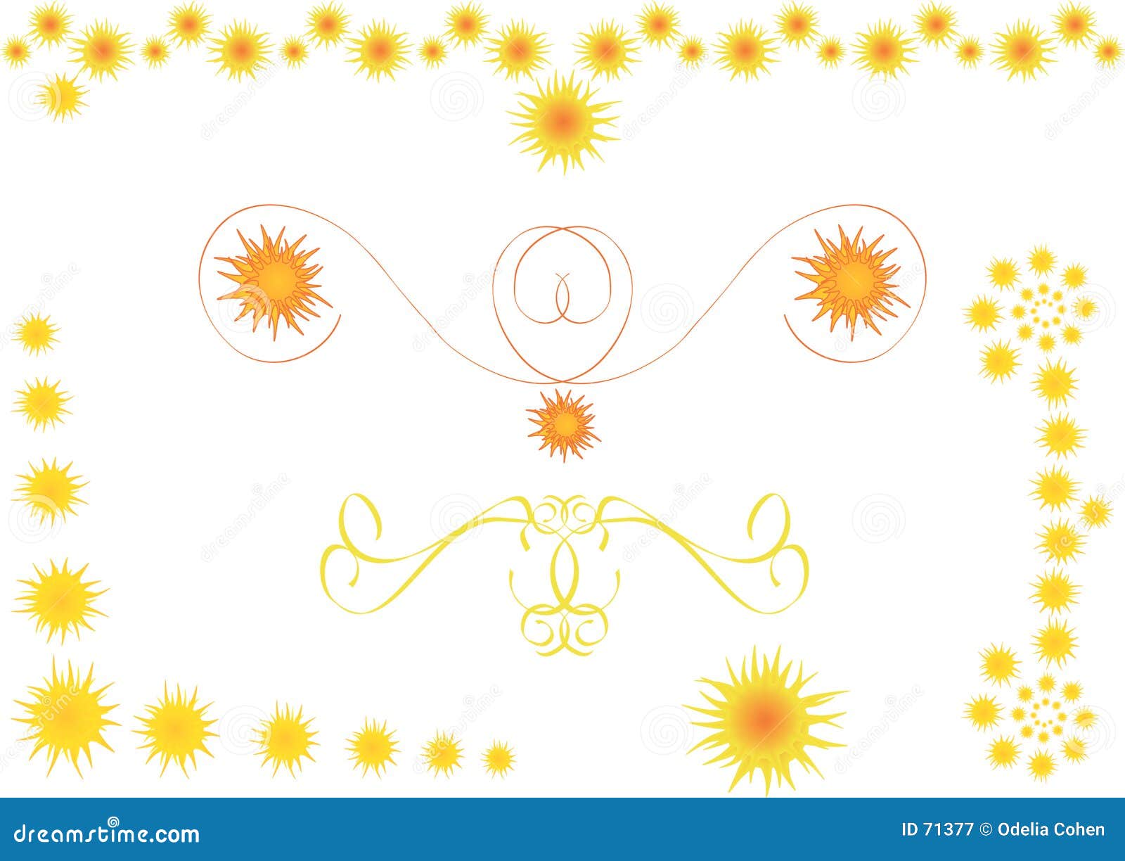 Sun stock illustration. Illustration of summer, design, border - 71377