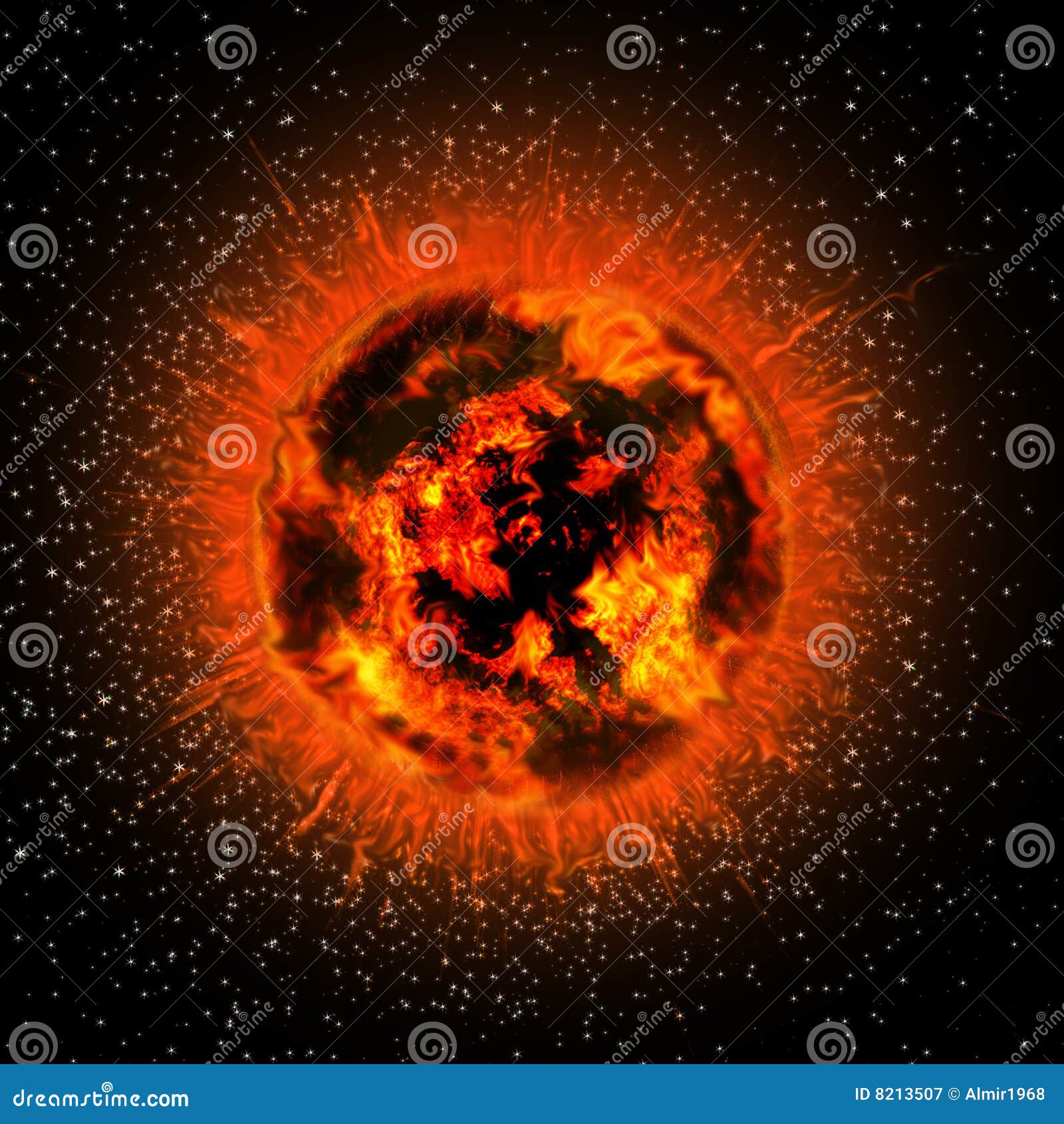 Sun stock illustration. Illustration of fiery, light, cosmos - 8213507