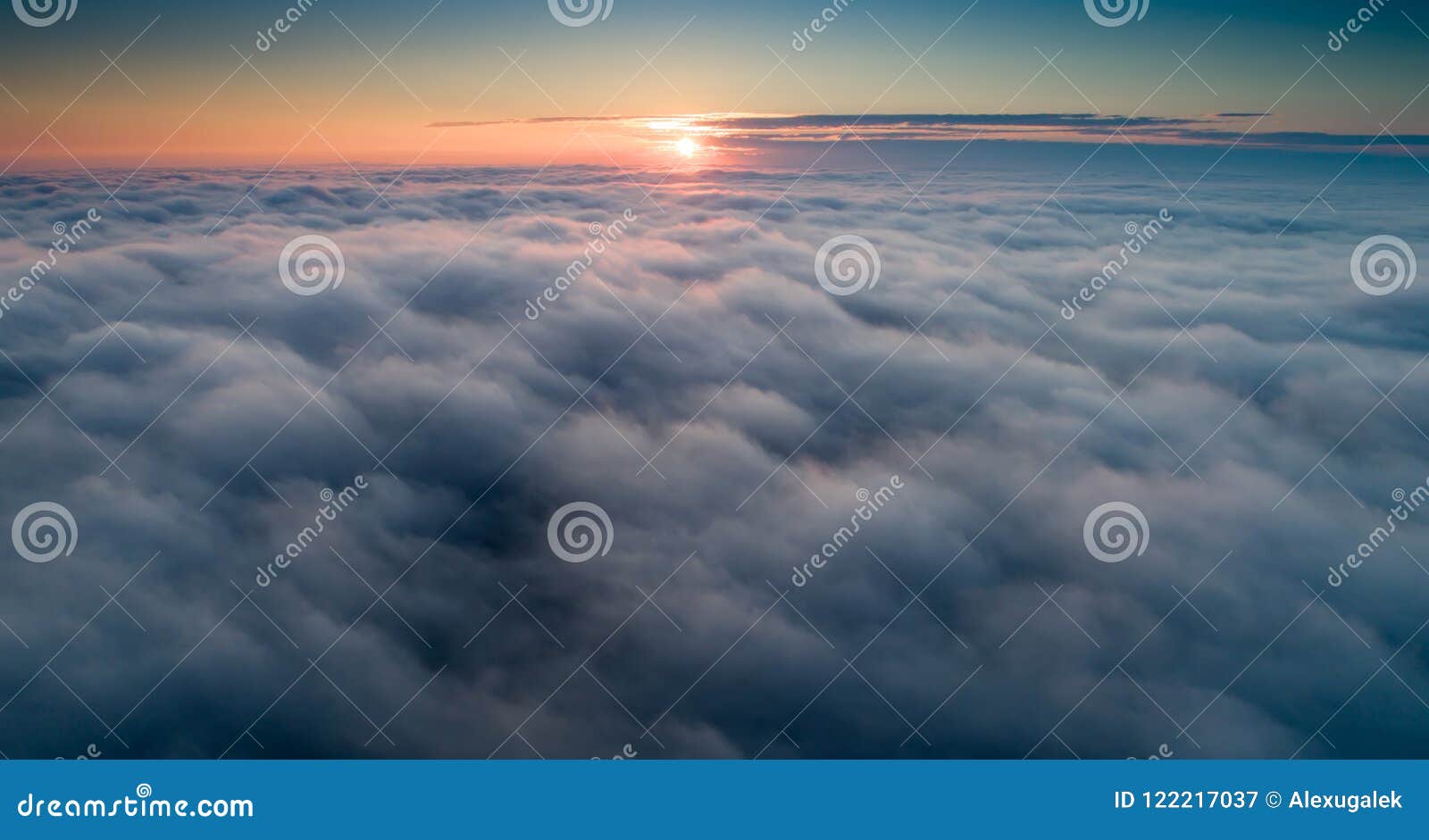 Sun above clouds stock image. Image of cloud, morning - 122217037