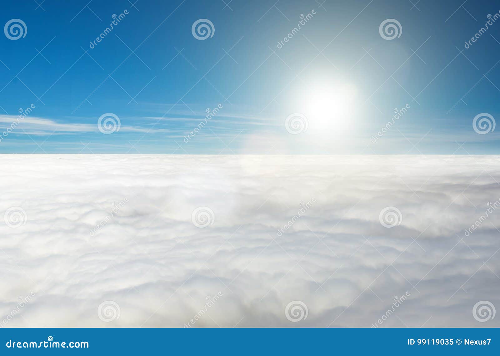 Sun above the clouds stock image. Image of fluffy, plane - 99119035