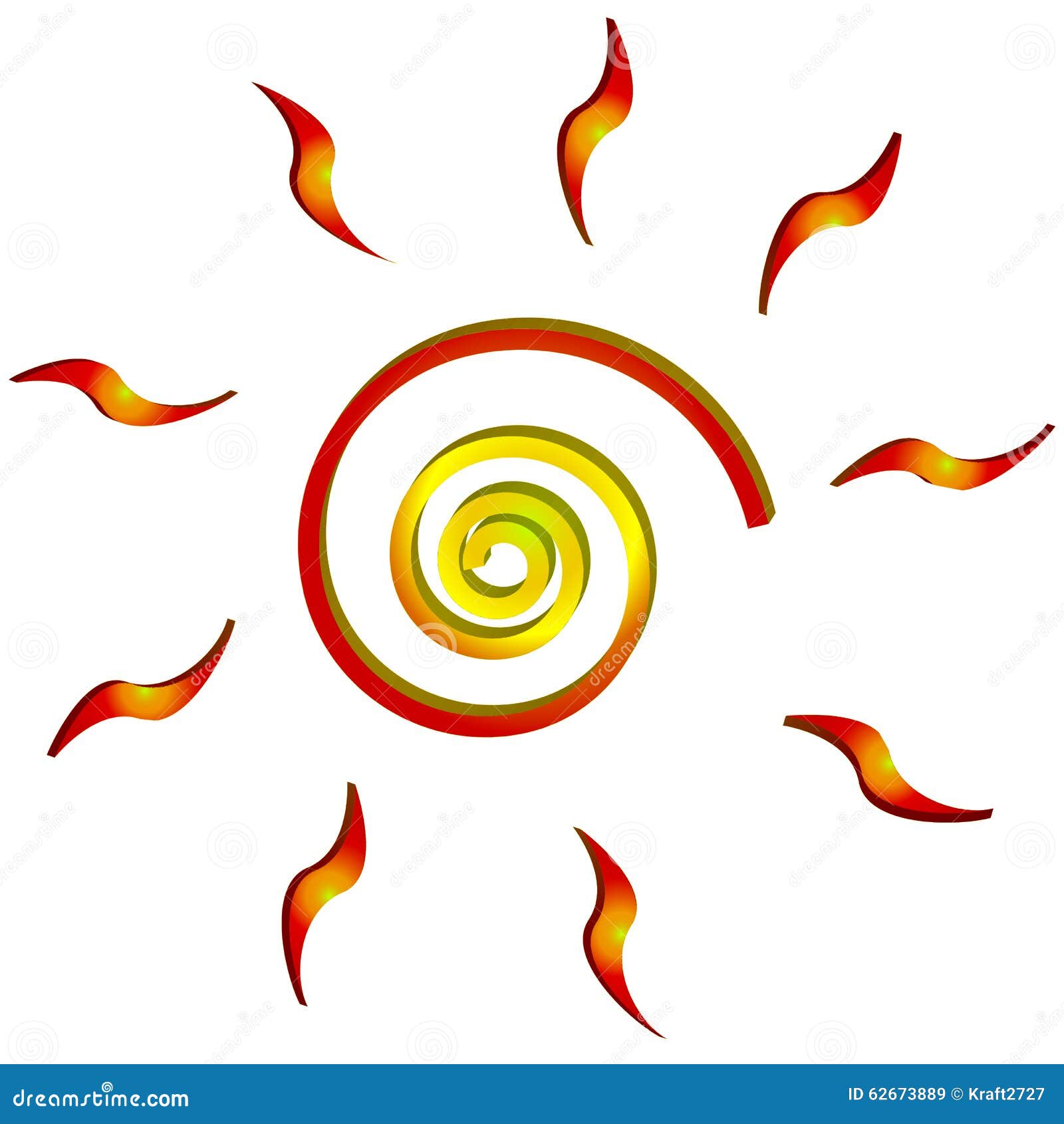 Sun abstract symbol stock illustration. Illustration of design - 62673889