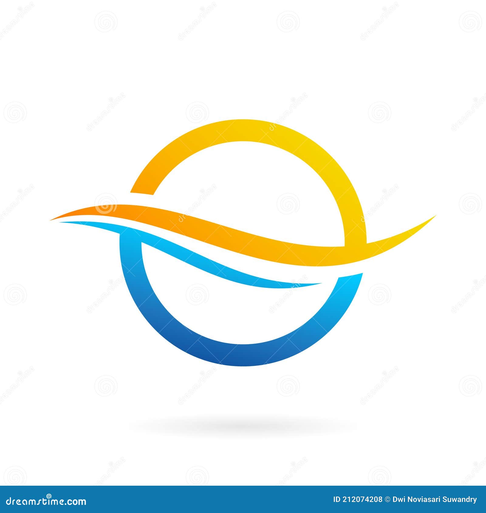 Sun Air Circle Logo Design Template Stock Vector - Illustration of ...