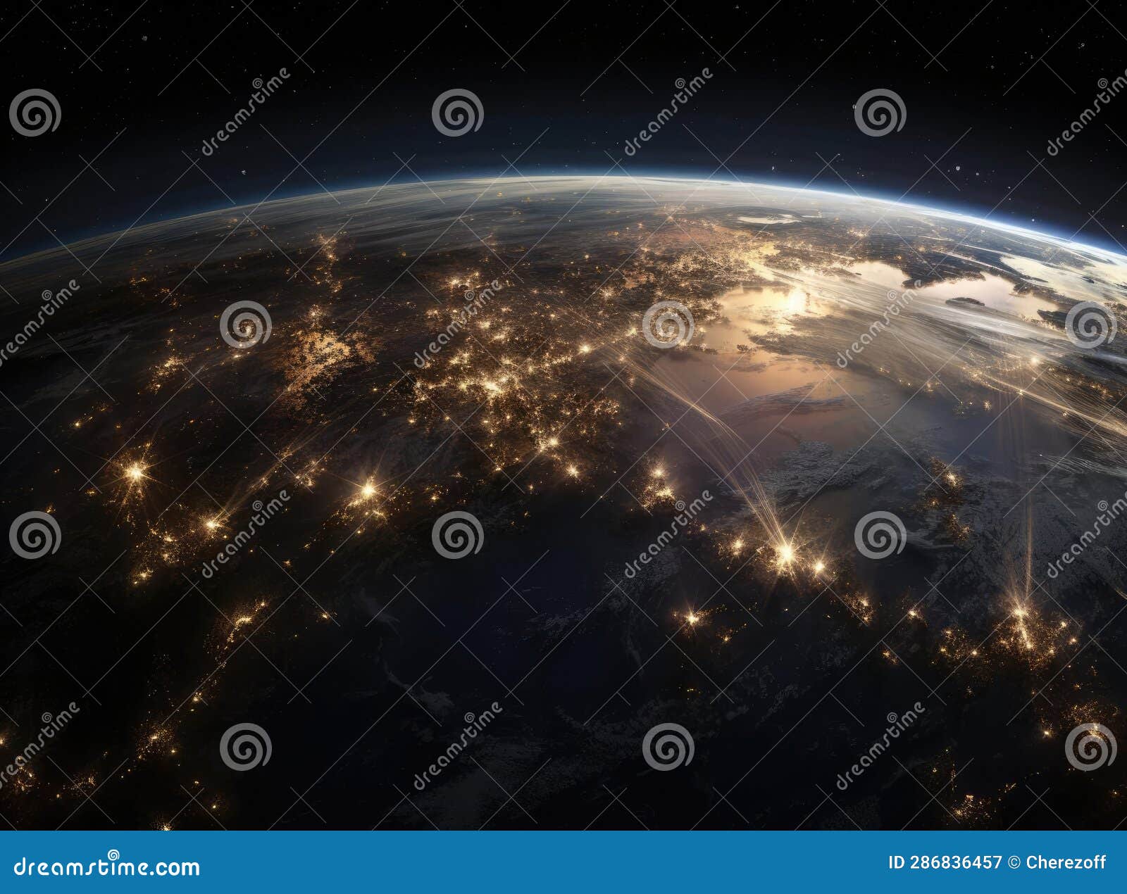 The Sun Appears from Behind the Planet Earth Stock Illustration ...