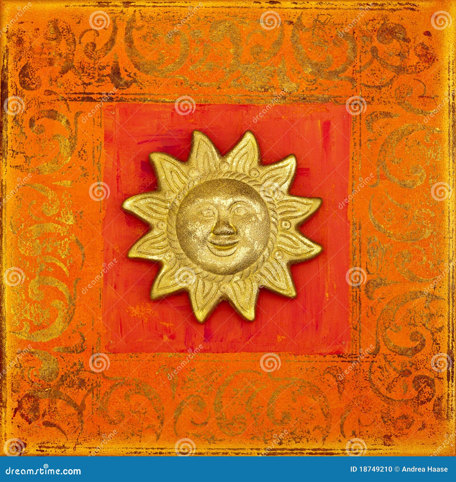Sun artwork stock photo. Image of artwork, gold, painting - 18749210