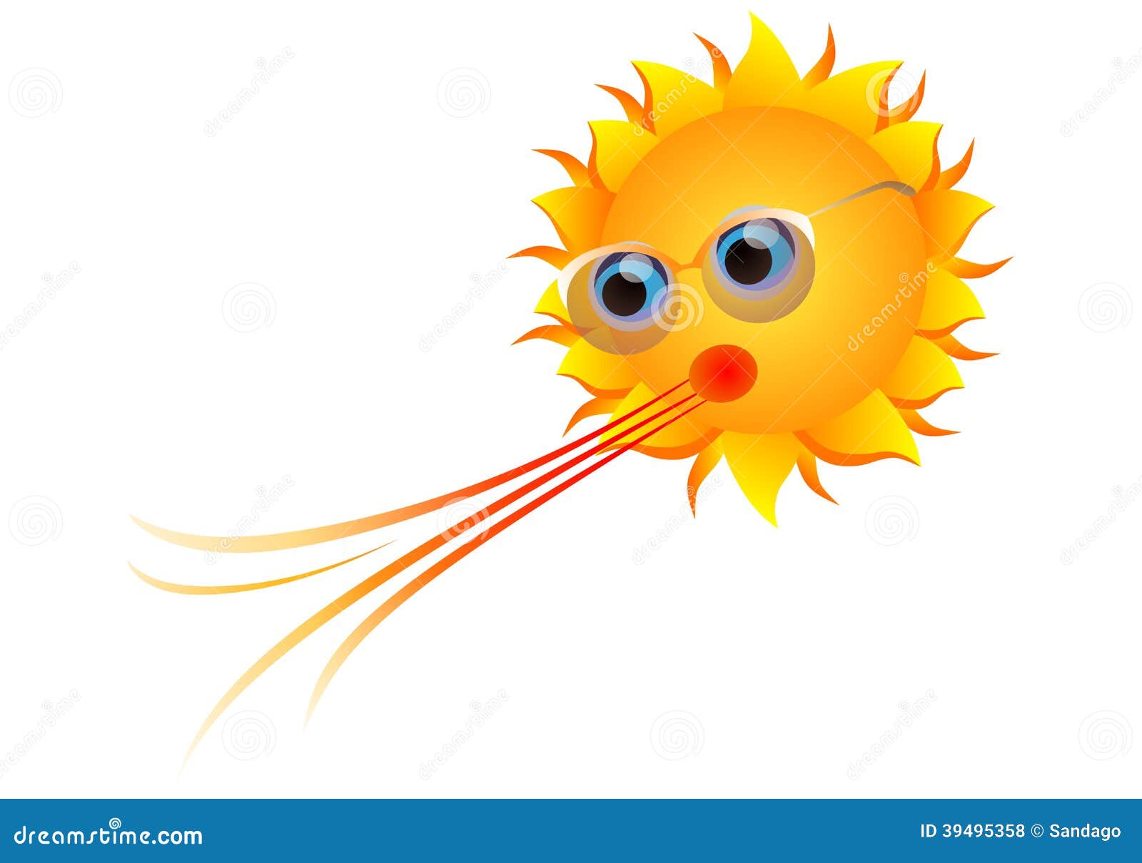 Sun avec des rayons illustration de vecteur. Illustration du lumineux ...