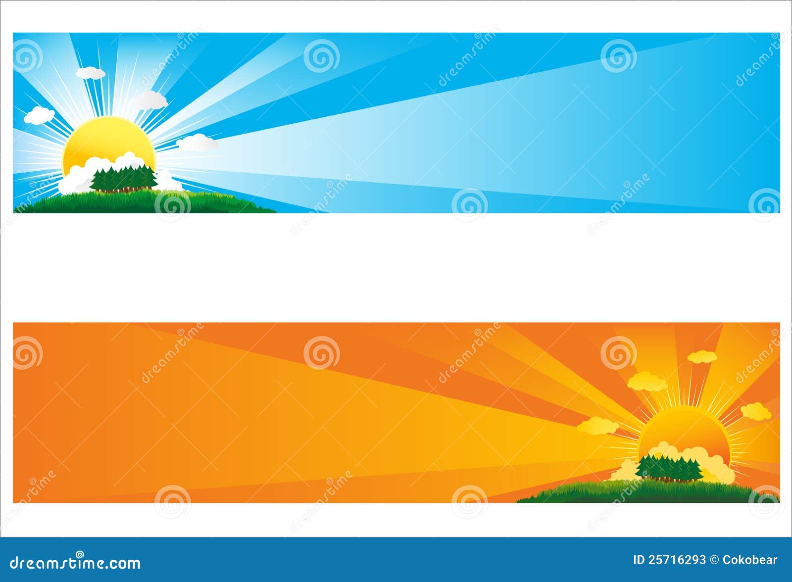 Sun Banner stock vector. Illustration of vector, nature - 25716293