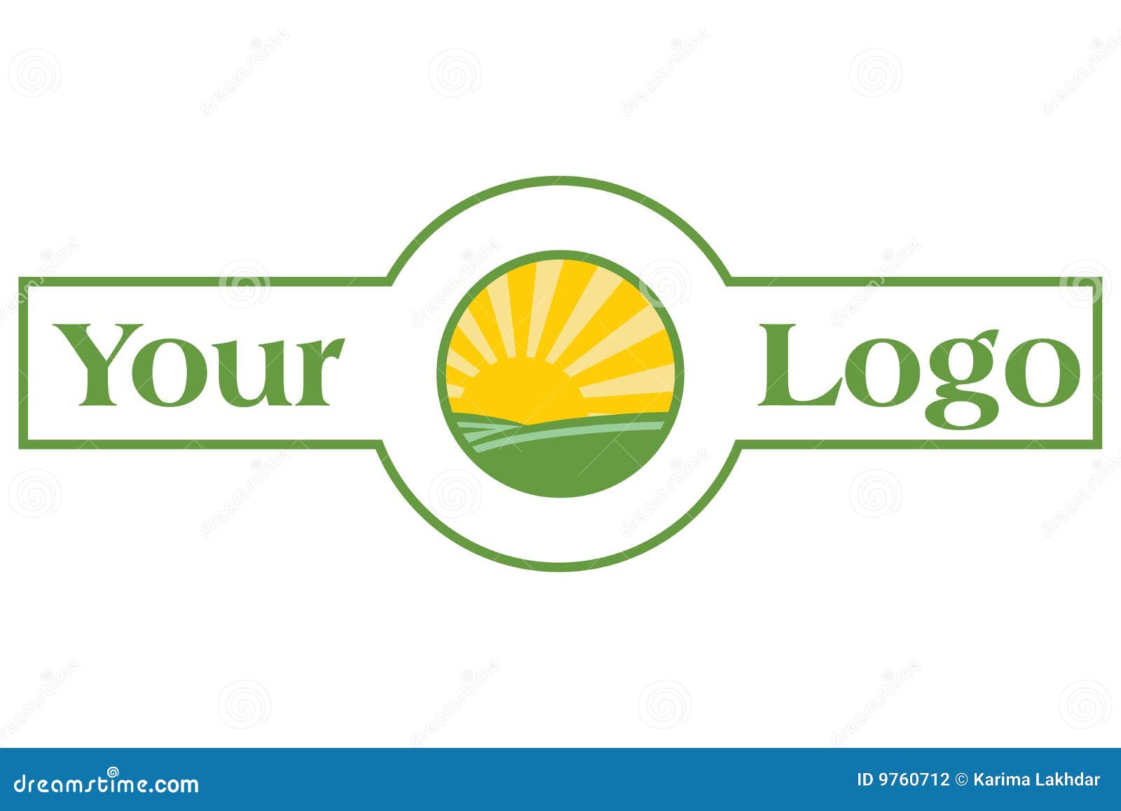 Sun Banner stock vector. Illustration of countryside, pasture - 9760712