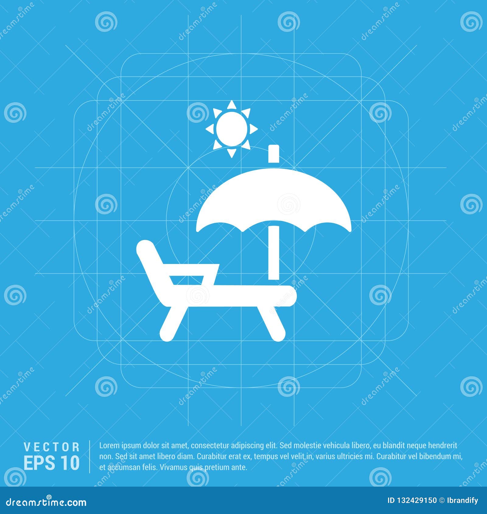 Sun Bath Icon stock vector. Illustration of vector, color - 132429150