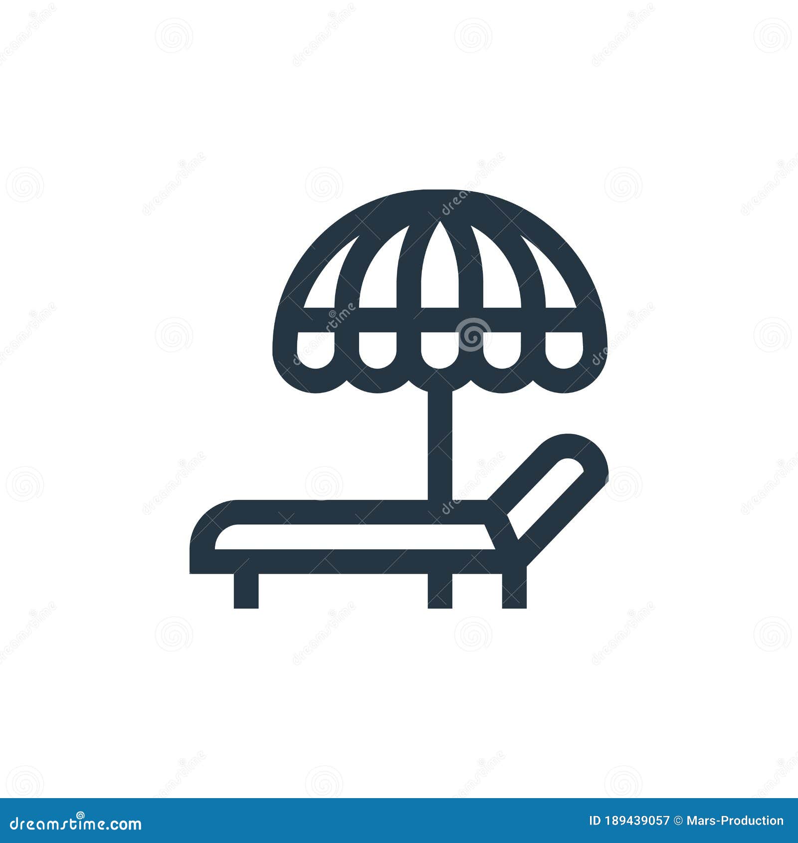 Sun Bath Vector Icon Isolated on White Background. Outline, Thin Line ...