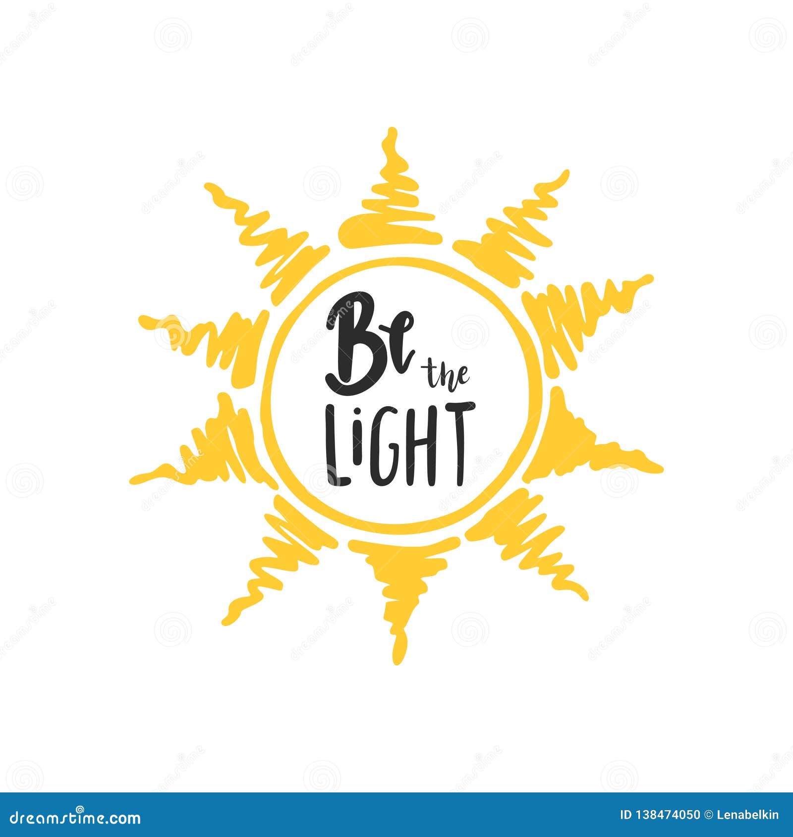 Sun Be the Light Vector Illustration Stock Vector - Illustration of ...