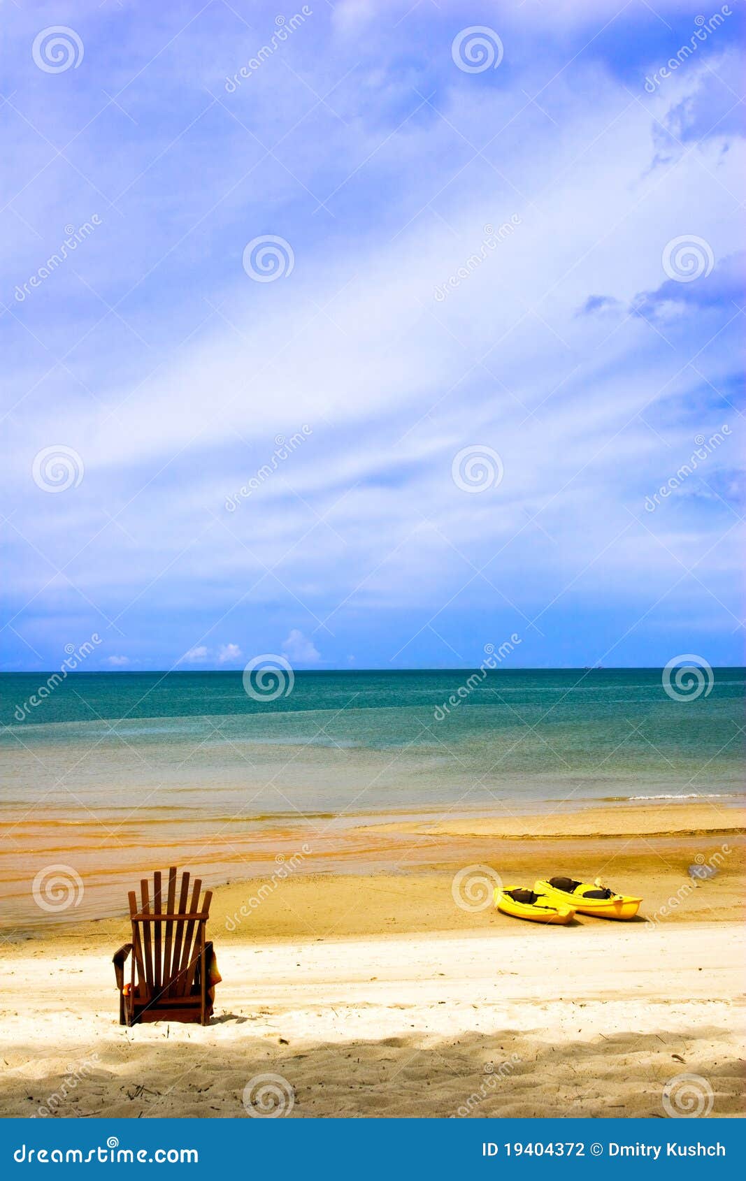 Sun Beach Chair on Shore Near Sea Stock Photo - Image of chaise, rest ...
