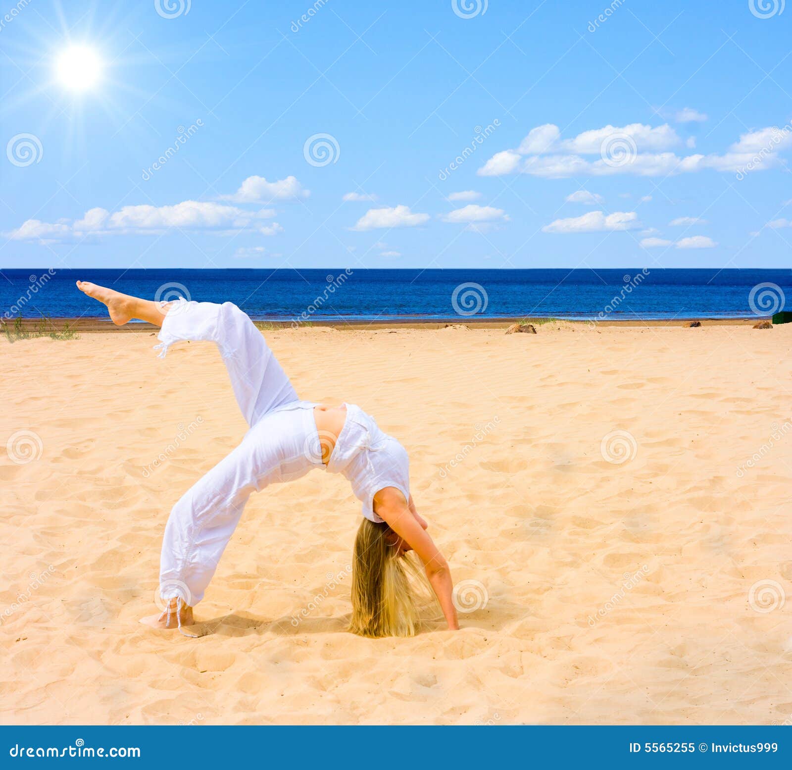 Sun, beach, exercise stock image. Image of body, healthy - 5565255