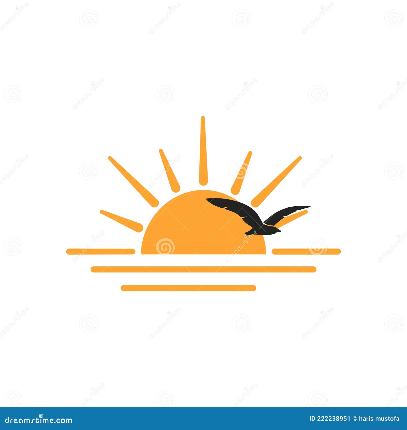 Sun Beach Icon Design Template Vector Isolated Stock Illustration ...