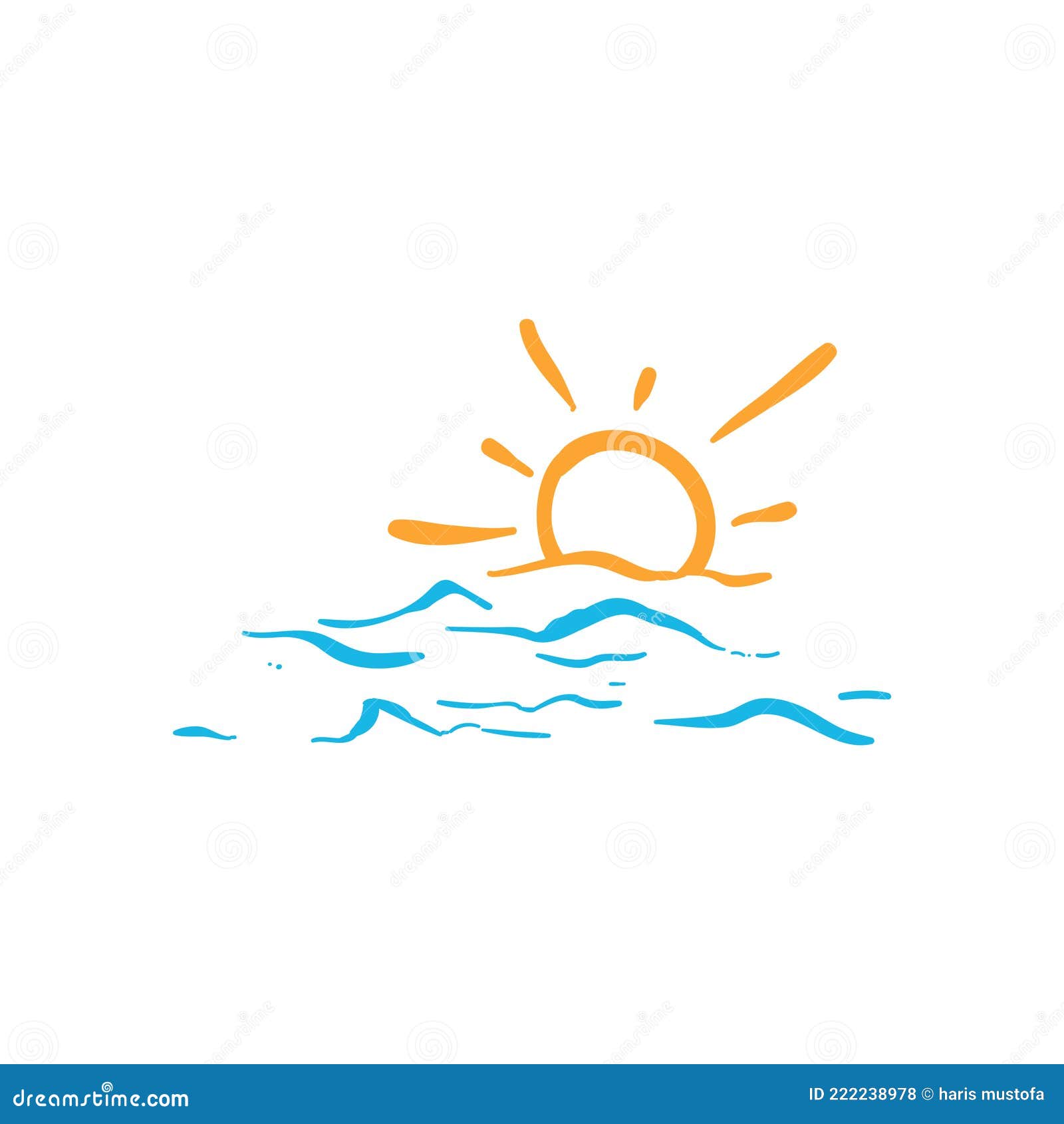 Sun Beach Icon Design Template Vector Isolated Stock Vector ...