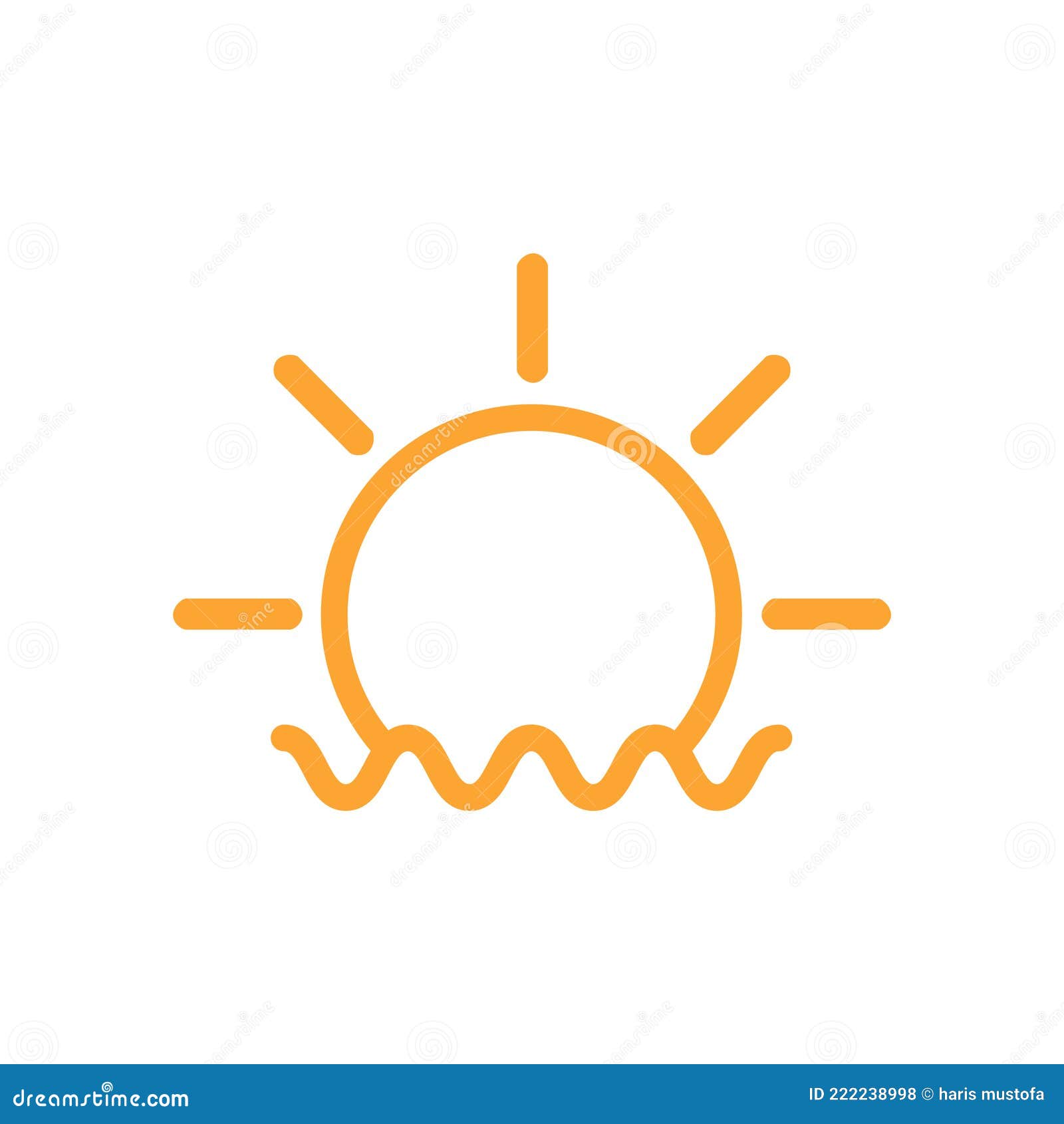 Sun Beach Icon Design Template Vector Isolated Stock Vector ...