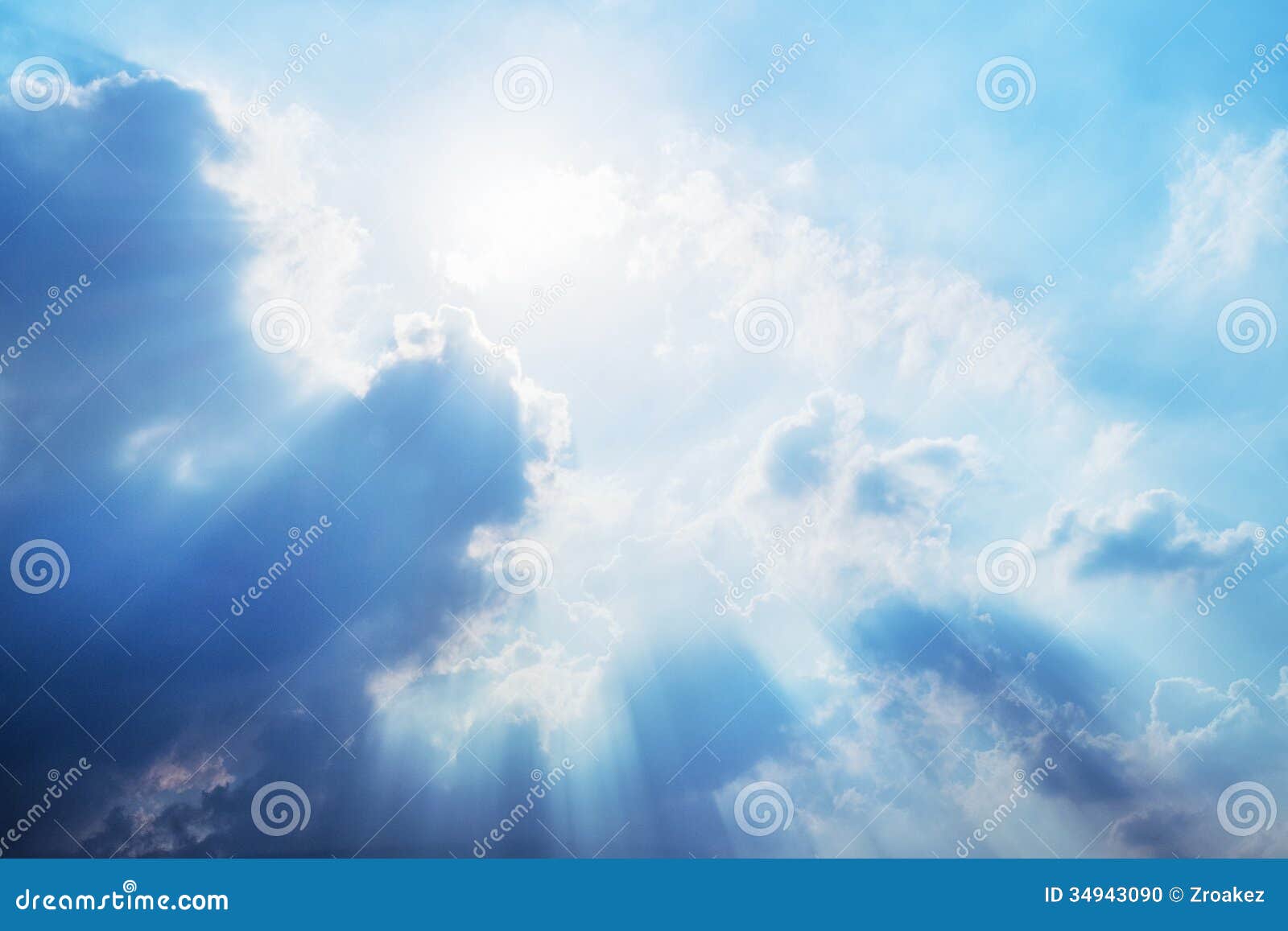 Sun beam stock photo. Image of overcast, beams, beautiful - 34943090