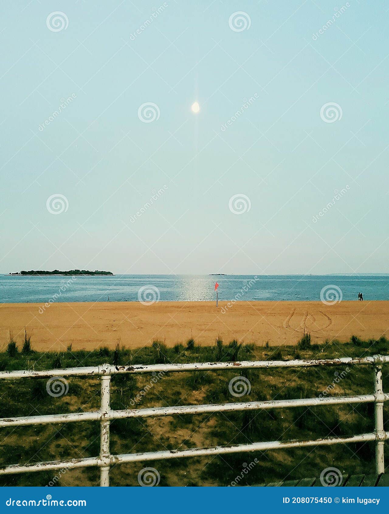 Sun beam over the bay stock photo. Image of wave, beach - 208075450