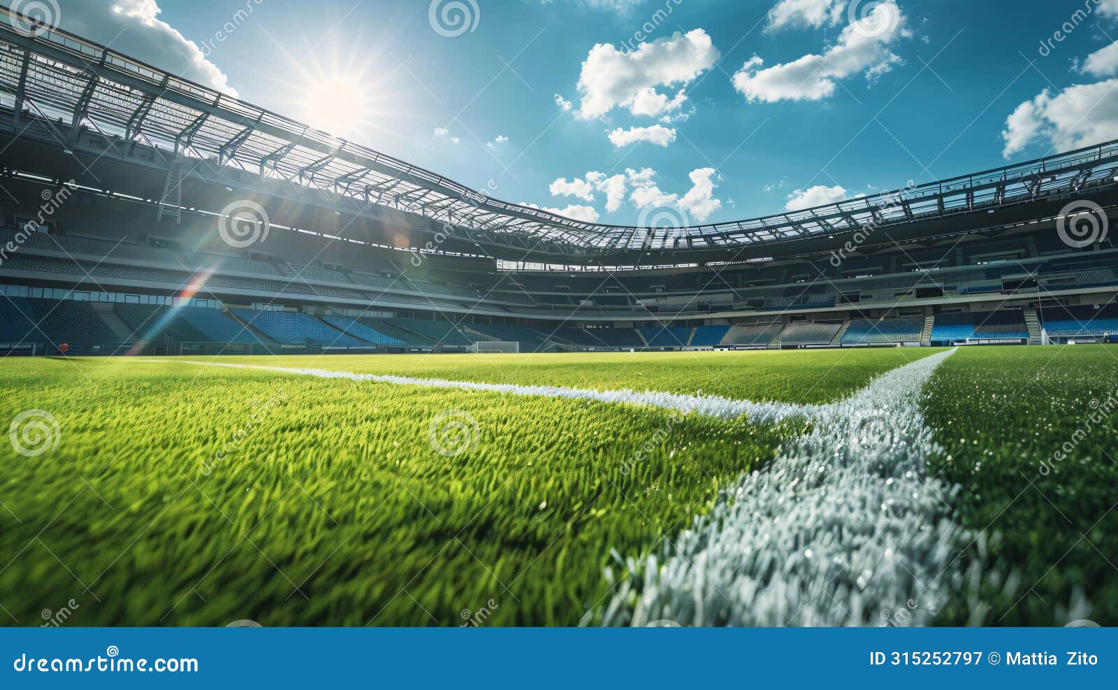Sun Beam Over the Grass in the Field Stock Image - Image of national ...
