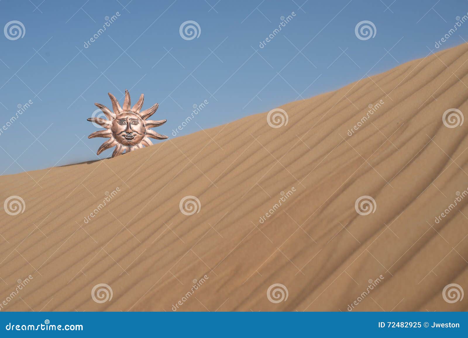 Sun Beaming in the Desert stock image. Image of star - 72482925