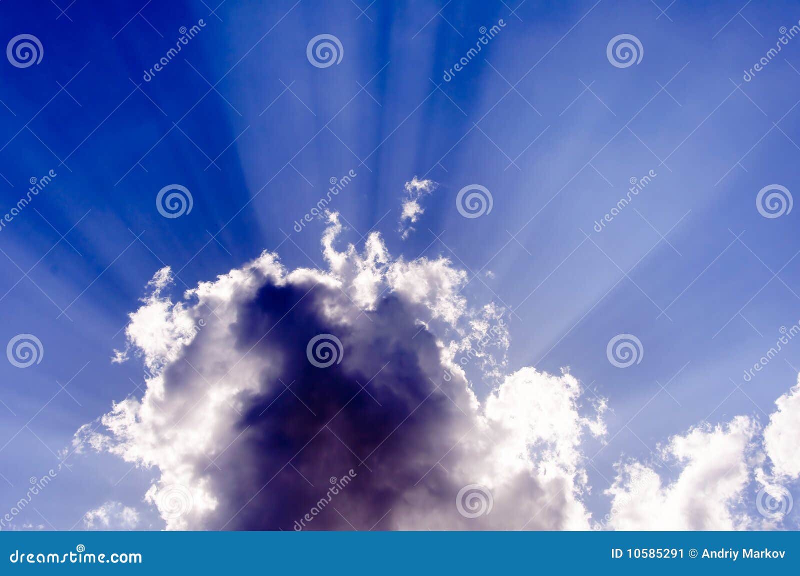 Sun beams stock image. Image of dramatic, cloud, spring - 10585291