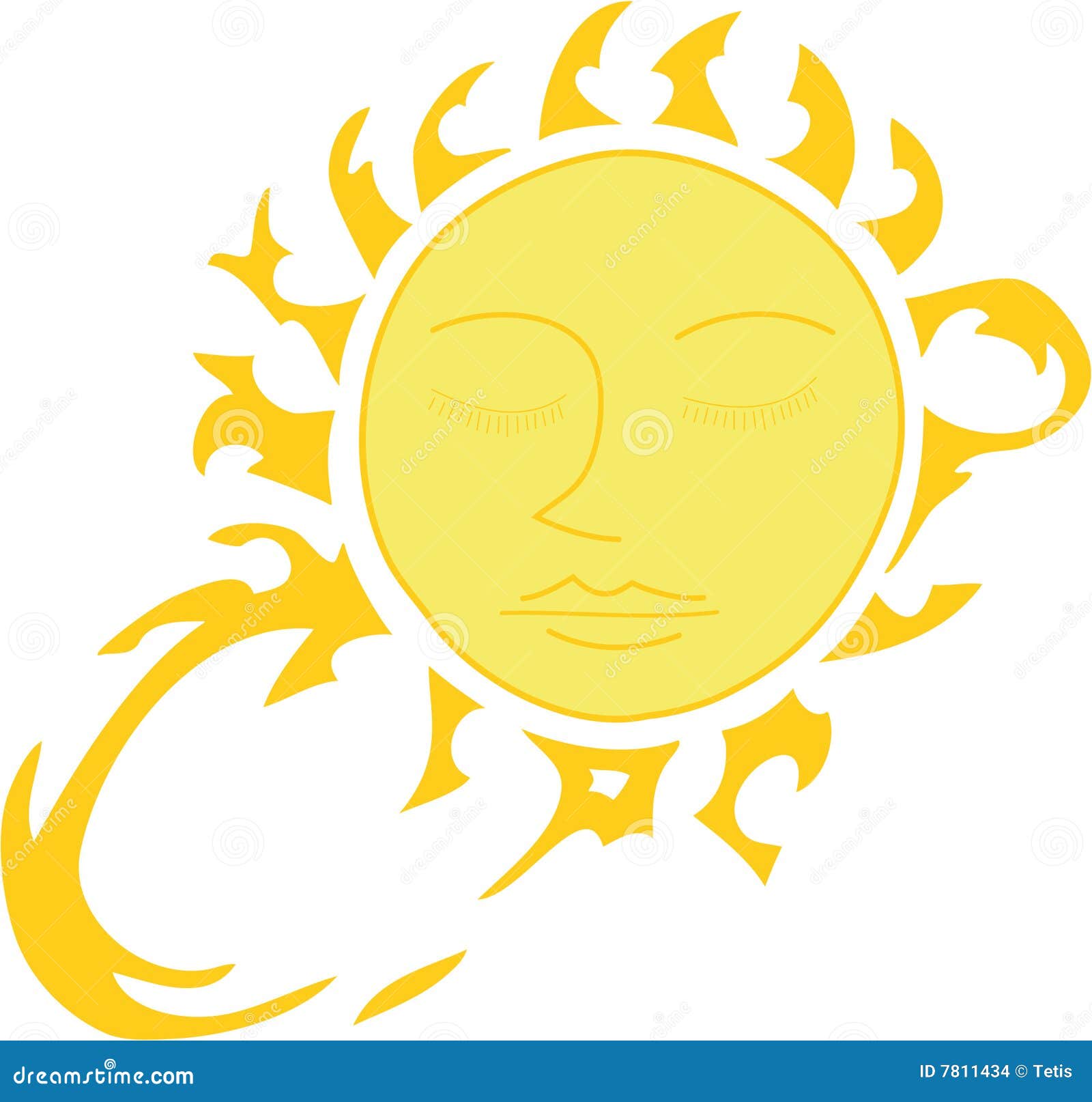 Sun beams stock vector. Illustration of epoch, summer - 7811434