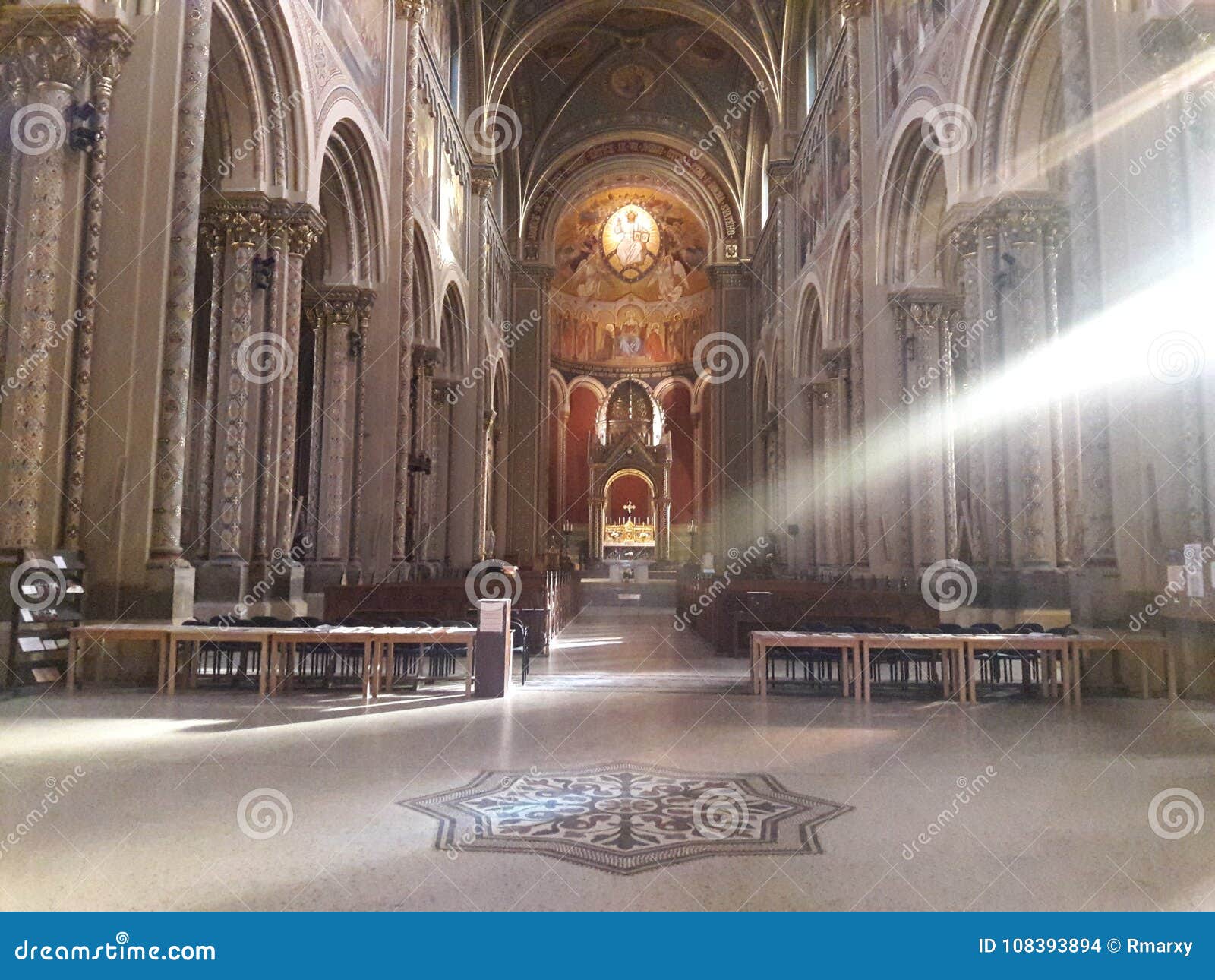 Sun Beams in Religious Environment Stock Photo - Image of corrida ...