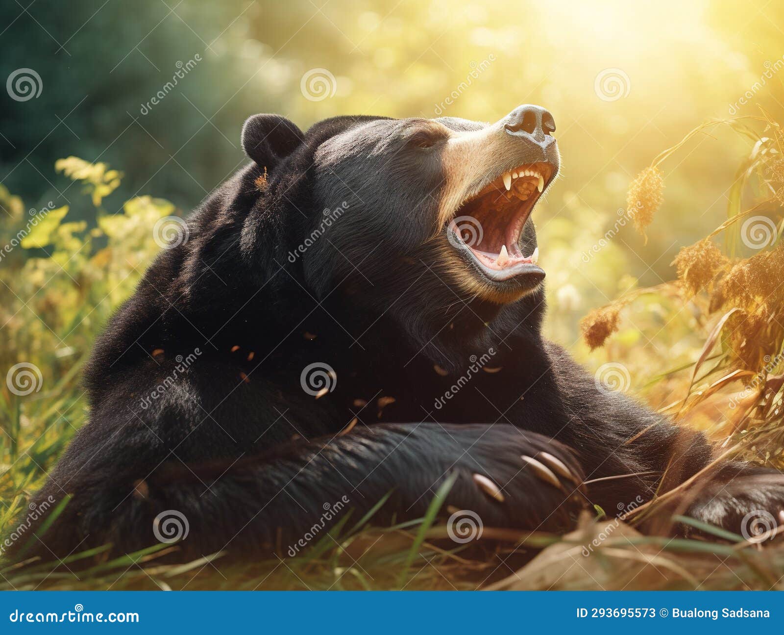 Sun bear stock illustration. Illustration of mammal - 293695573