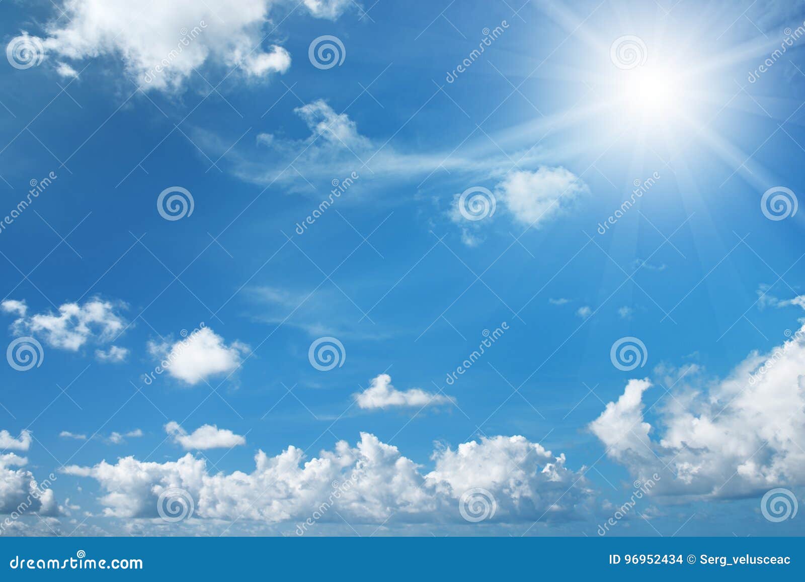 Sun on beautiful sky stock photo. Image of scenery, bright - 96952434