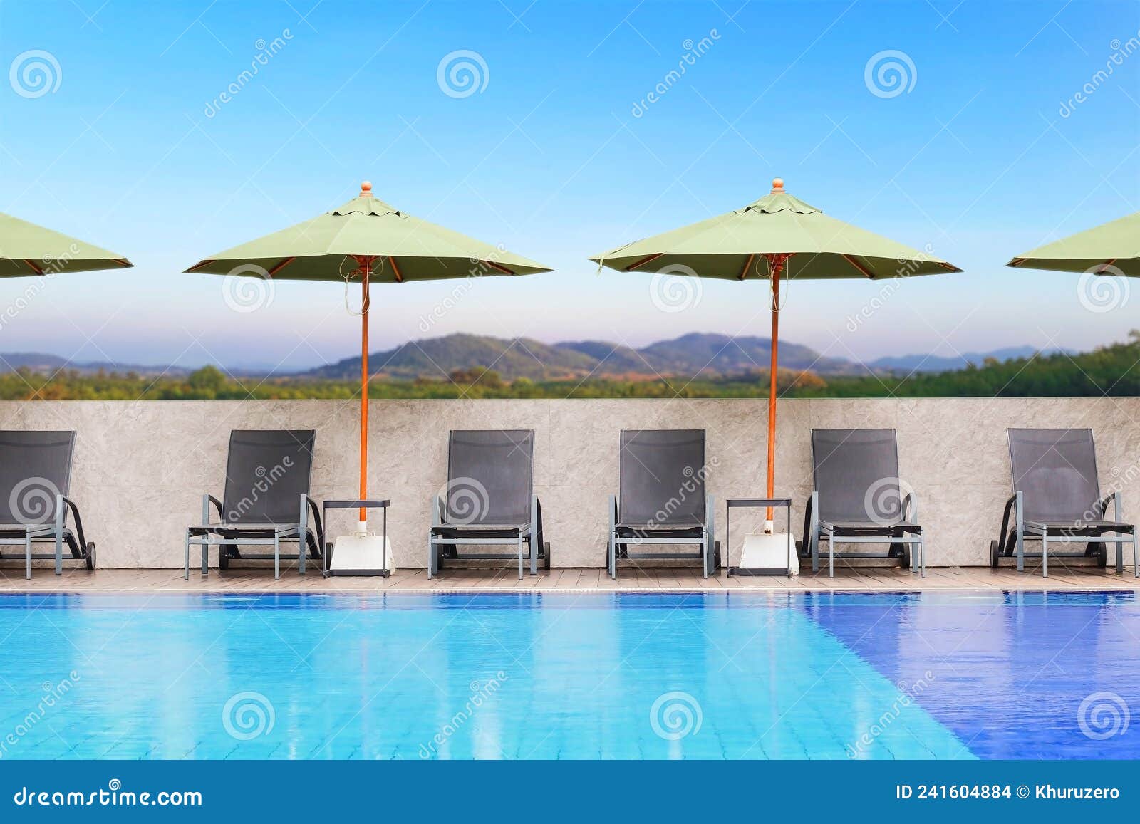 Sun Bed beside the Swimming Pool Stock Photo - Image of beach, dream ...