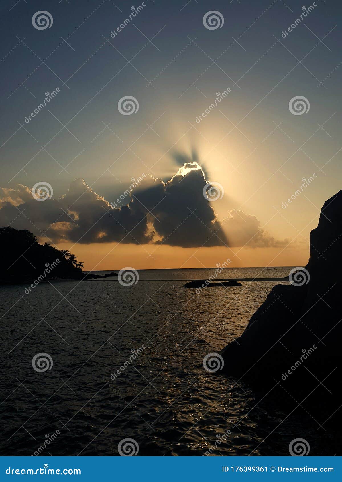 Sun Behind the Cloud with a Magic Effect Stock Image - Image of asia ...