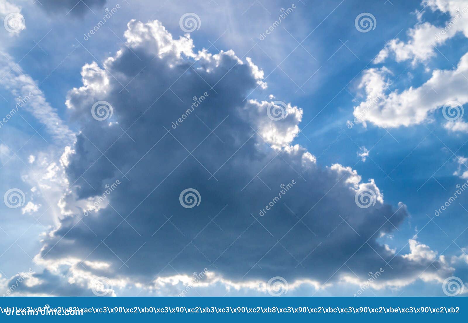 The Sun is Behind the Cloud. Summer Sky. Clouds Illuminated by the Sun ...