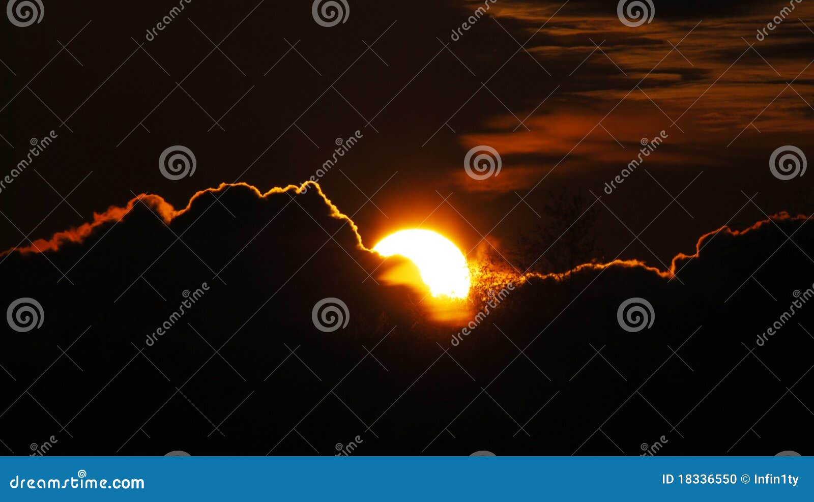 Sun behind clouds stock photo. Image of heavenly, nature - 18336550